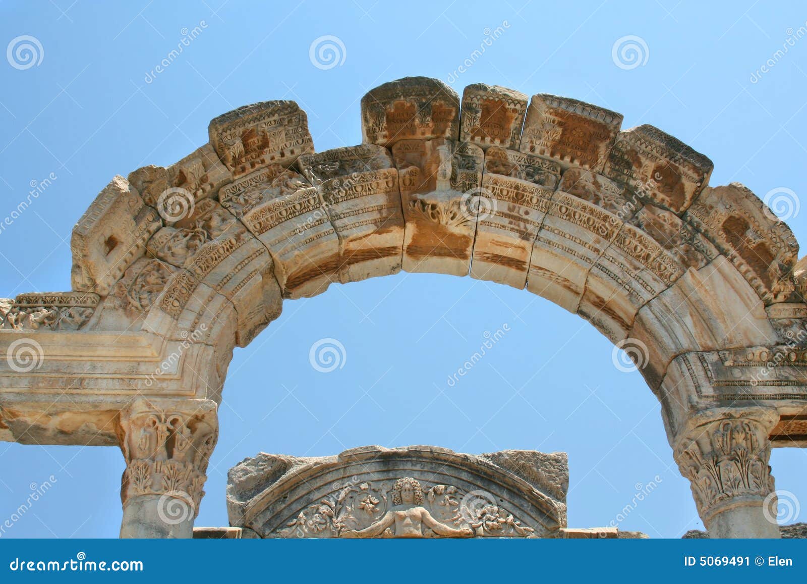 Antiquity greek city. Arc stock image. Image of column - 5069491