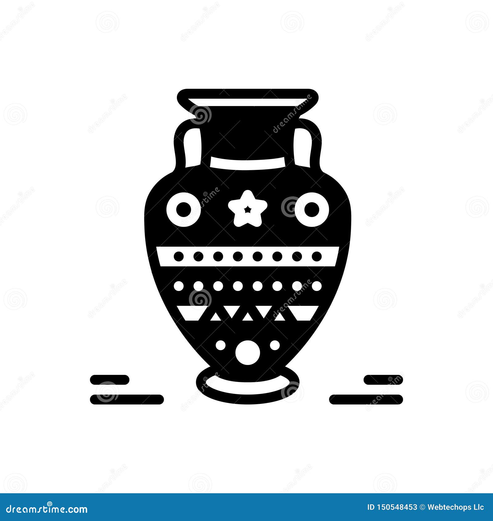 Black Solid Icon for Antiquity, Ancient and Old Stock Vector ...