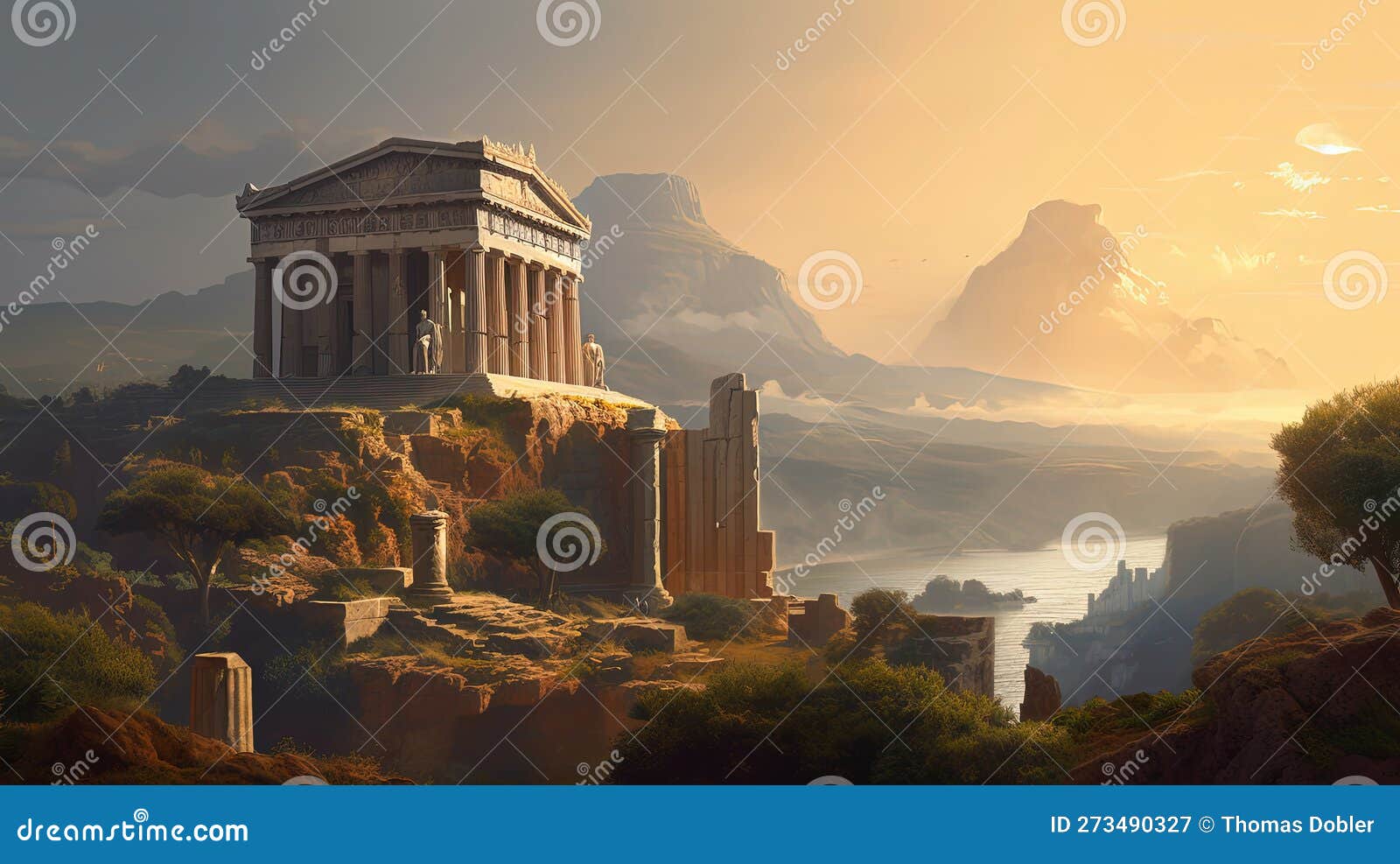 Antiquity Period in Greece Artwork Stock Illustration - Illustration of ...