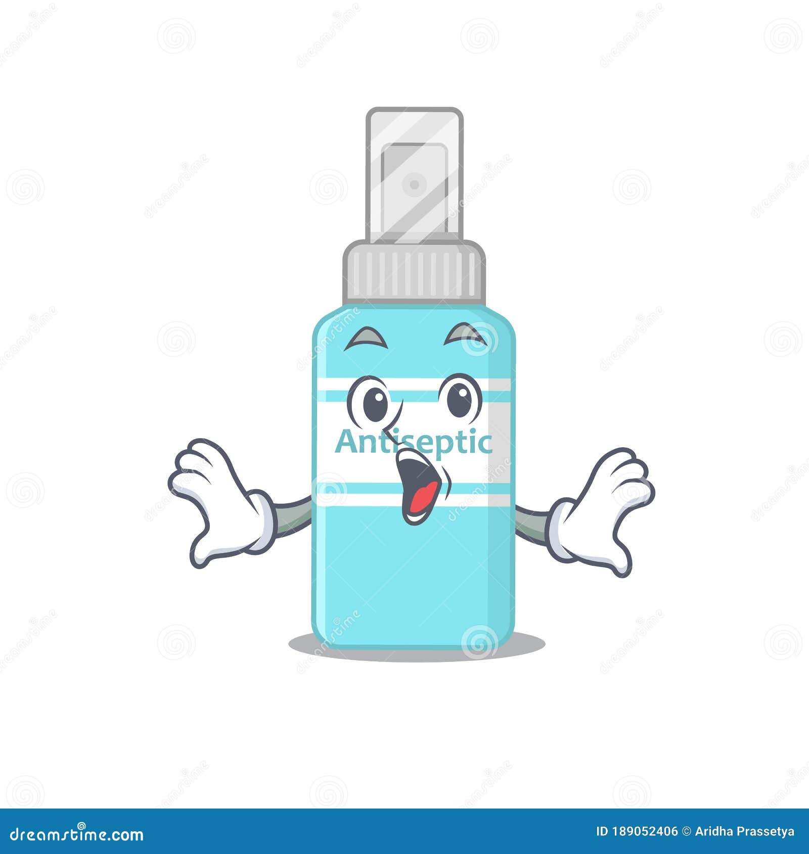 Antiseptic Mascot Design Concept Showing a Amazed Gesture Stock Vector ...