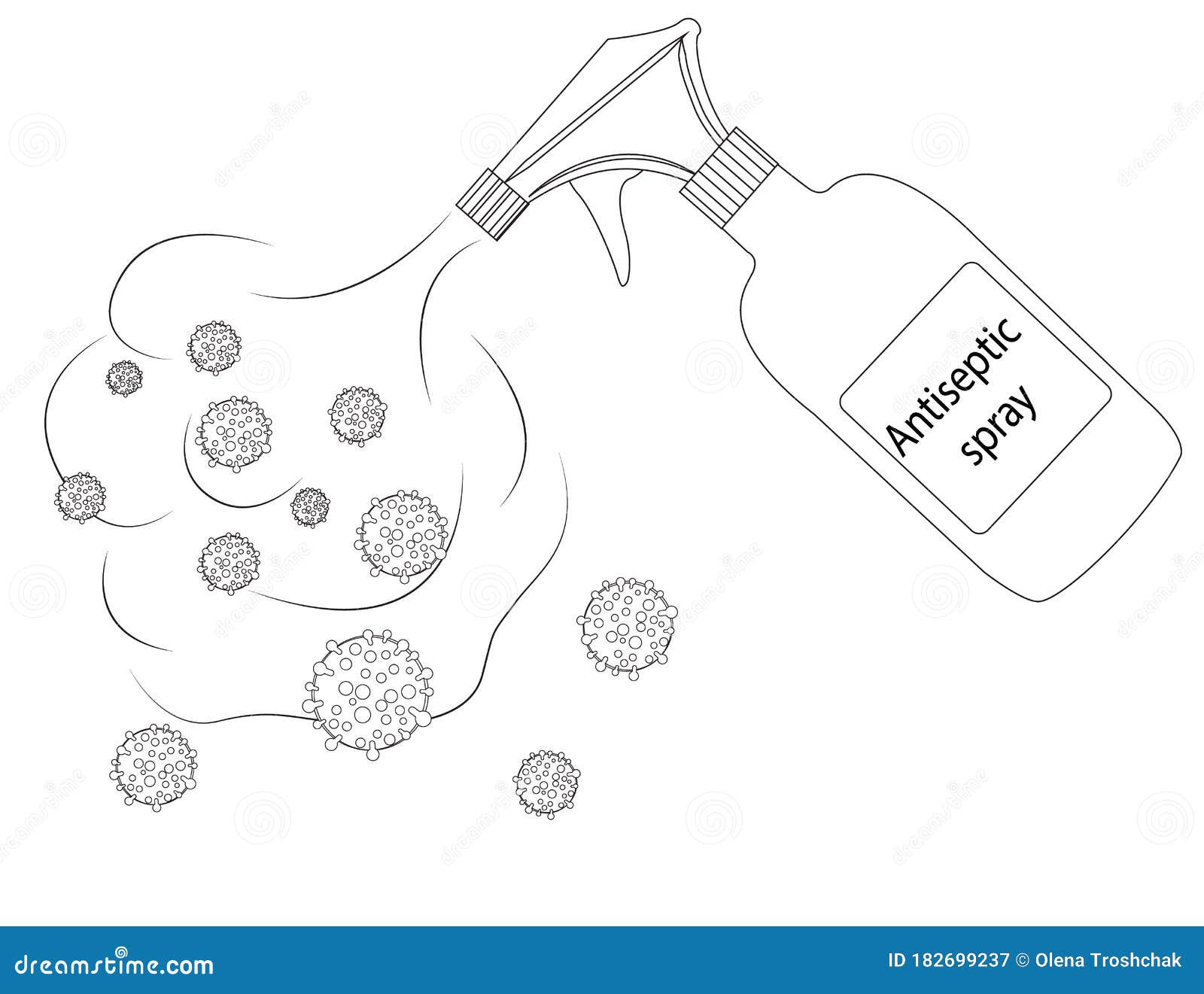 Antiseptic spray vector stock vector. Illustration of human - 182699237