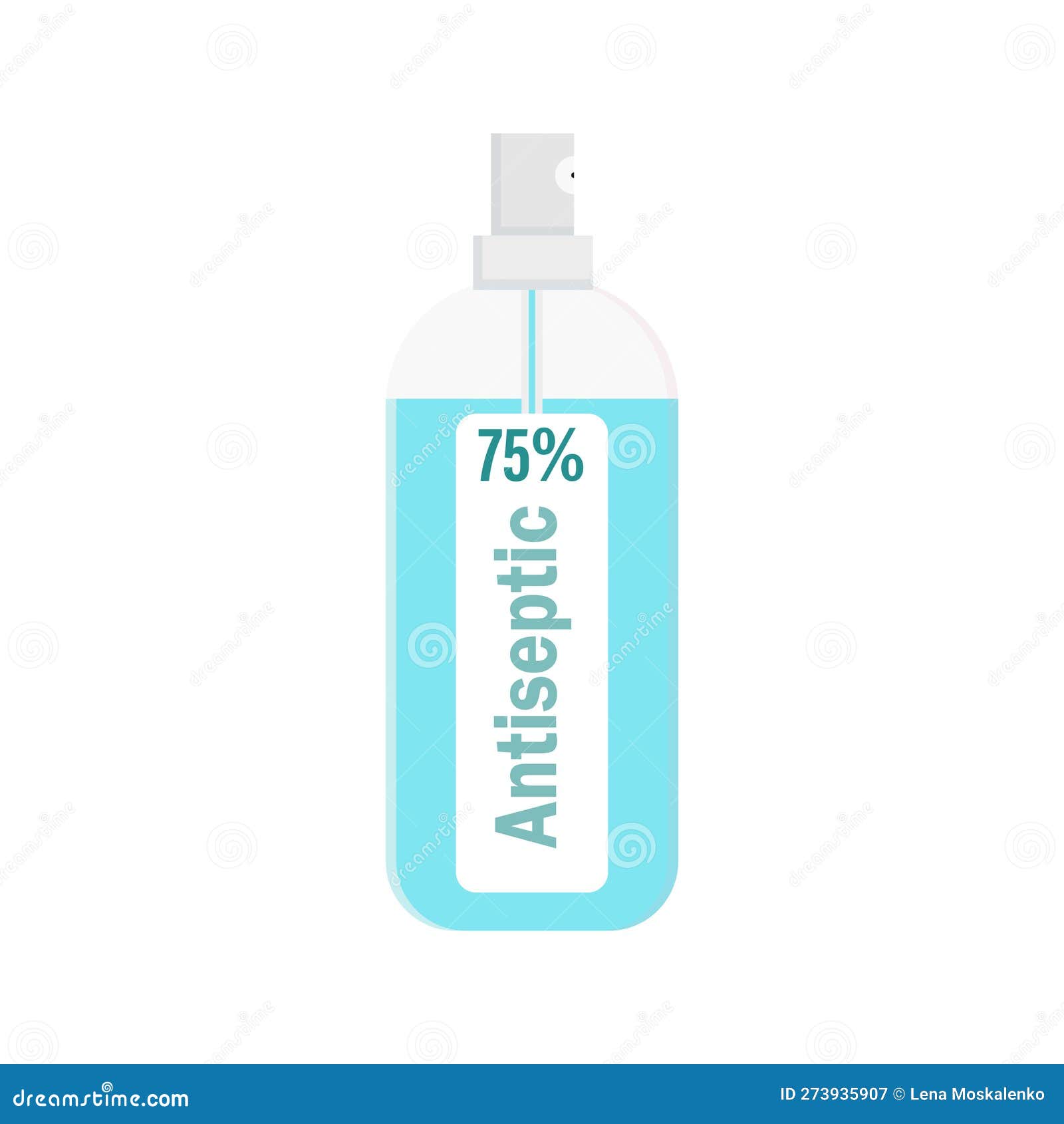 Antiseptic Vector Icon. 75 Ethanol Disinfectant Solution. Stock ...
