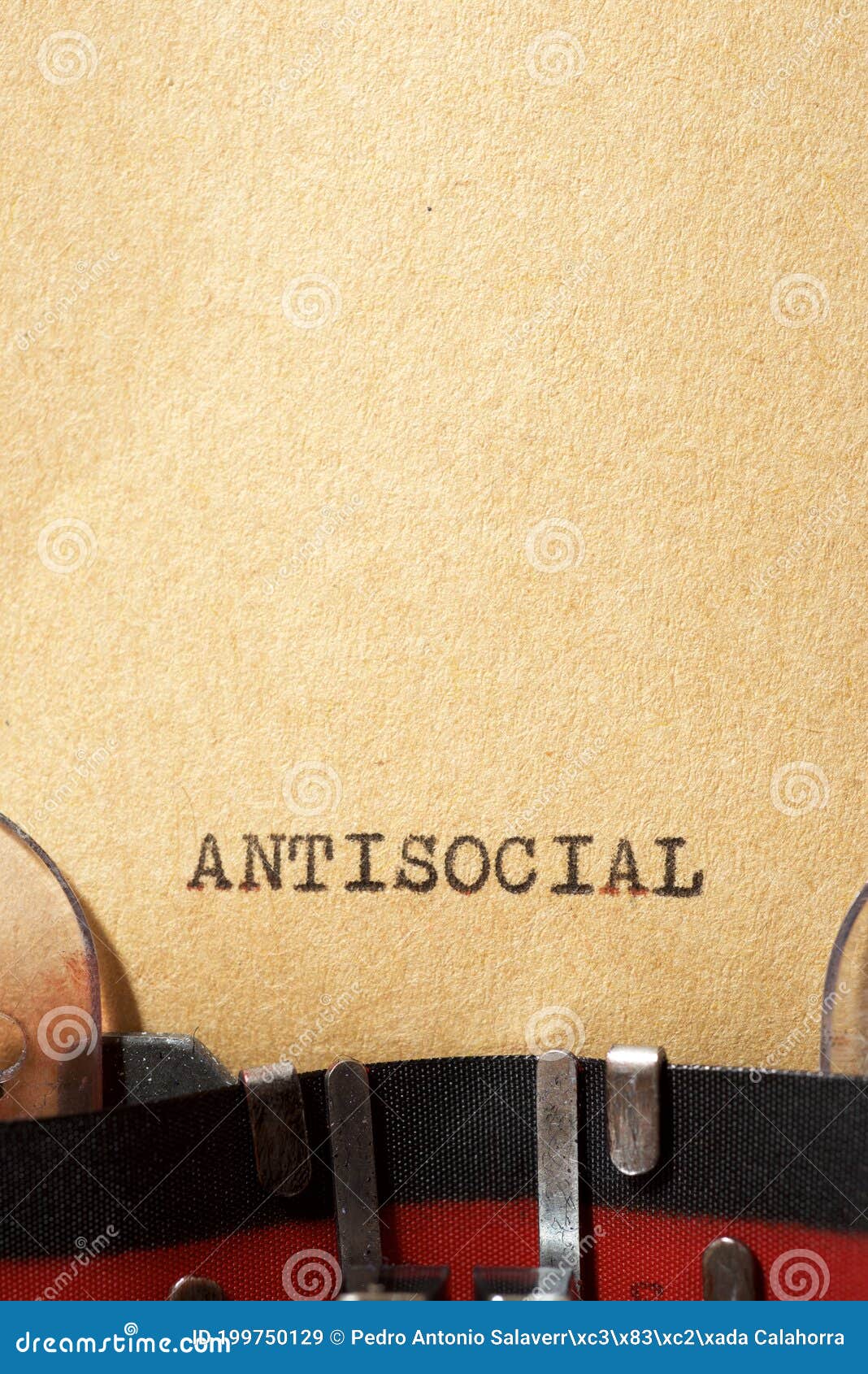 Antisocial word view stock image. Image of antisocial - 199750129