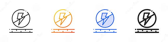 Antistatic Icon.Thin Linear, Gradient, Blue Stroke and Bold Style Design Isolated on White ...