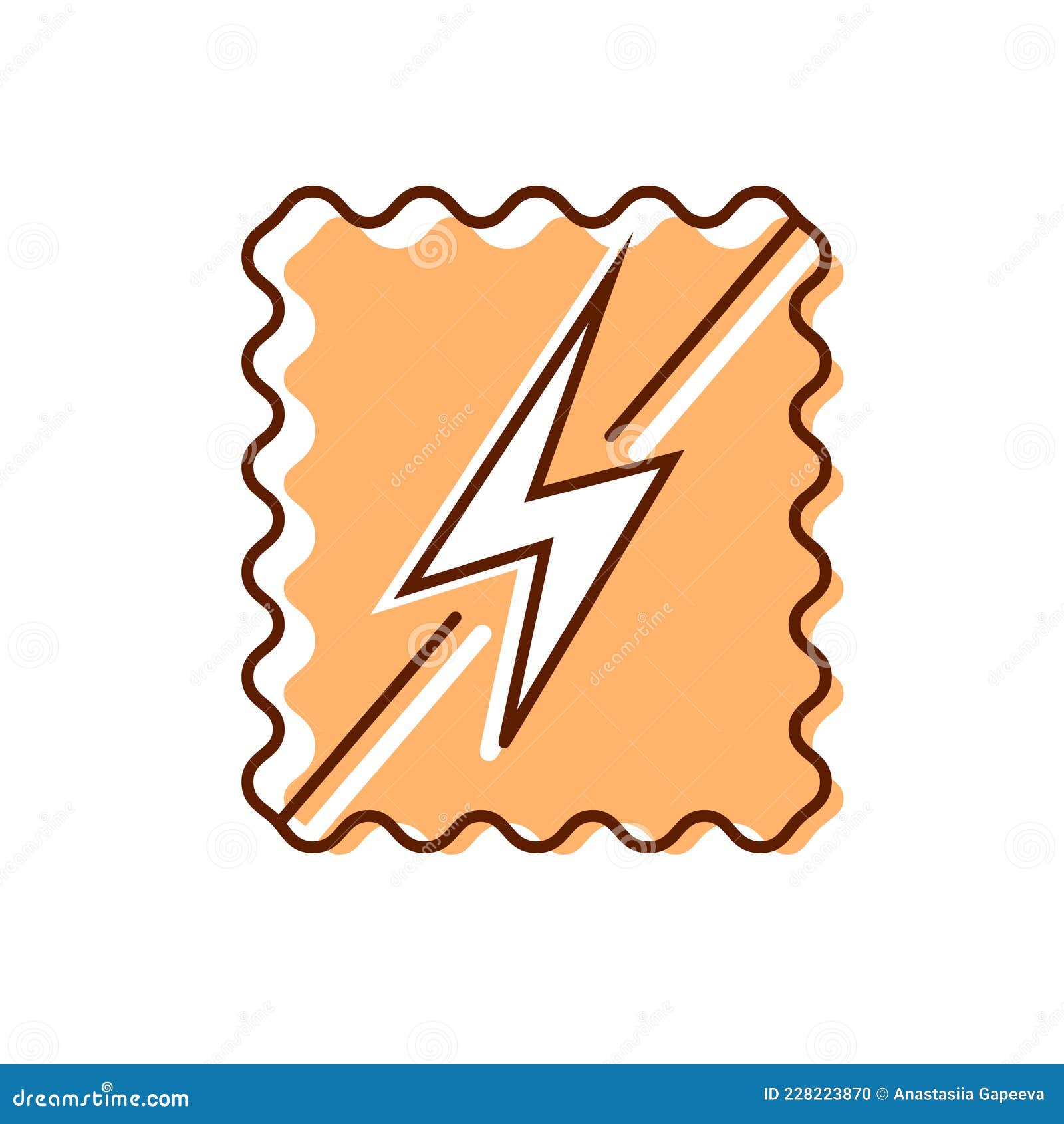 Antistatic Material Flat Icon. Static Electricity Protection. Fabric ...