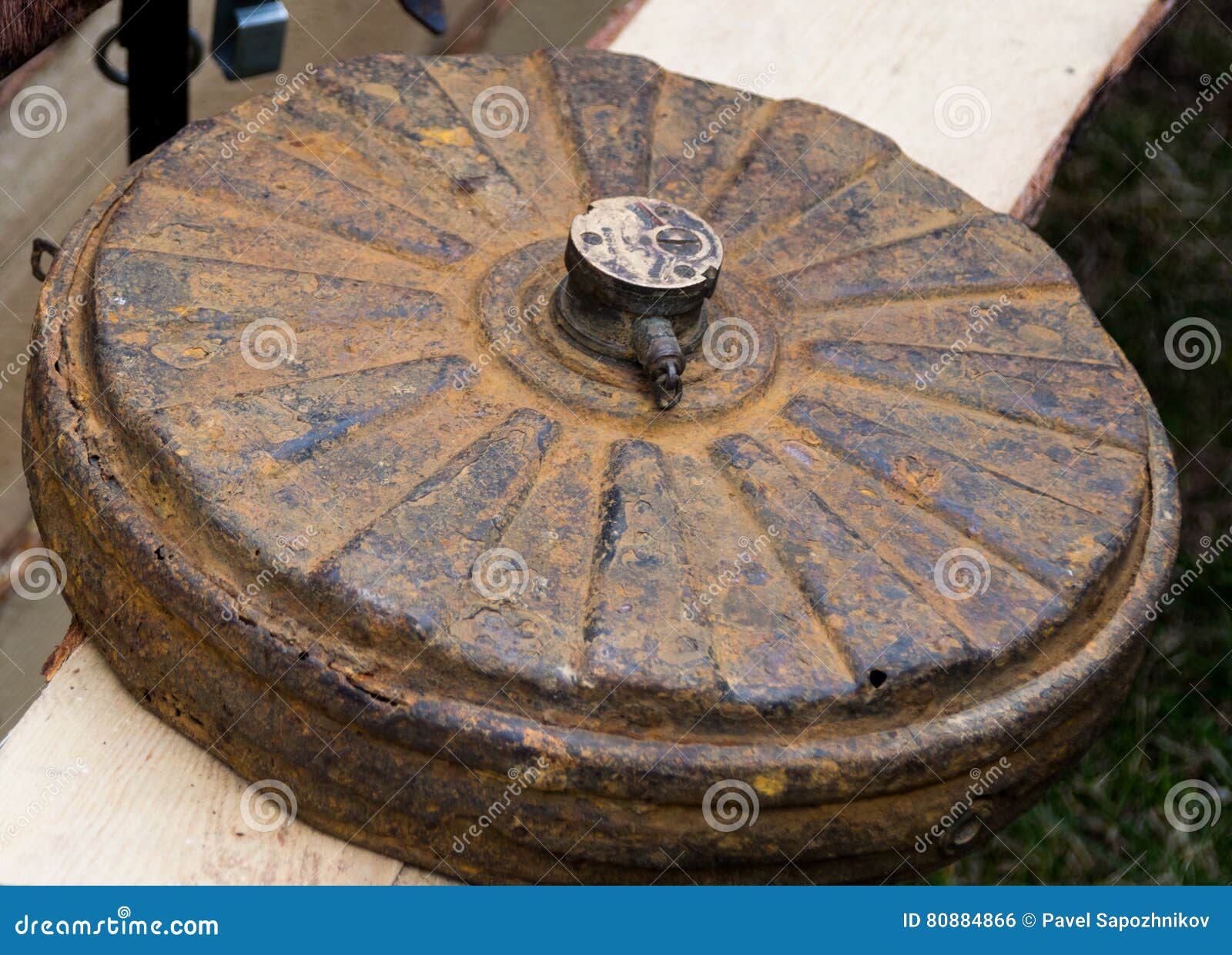 Antitank mine stock photo. Image of armament, rust, antimech - 80884866