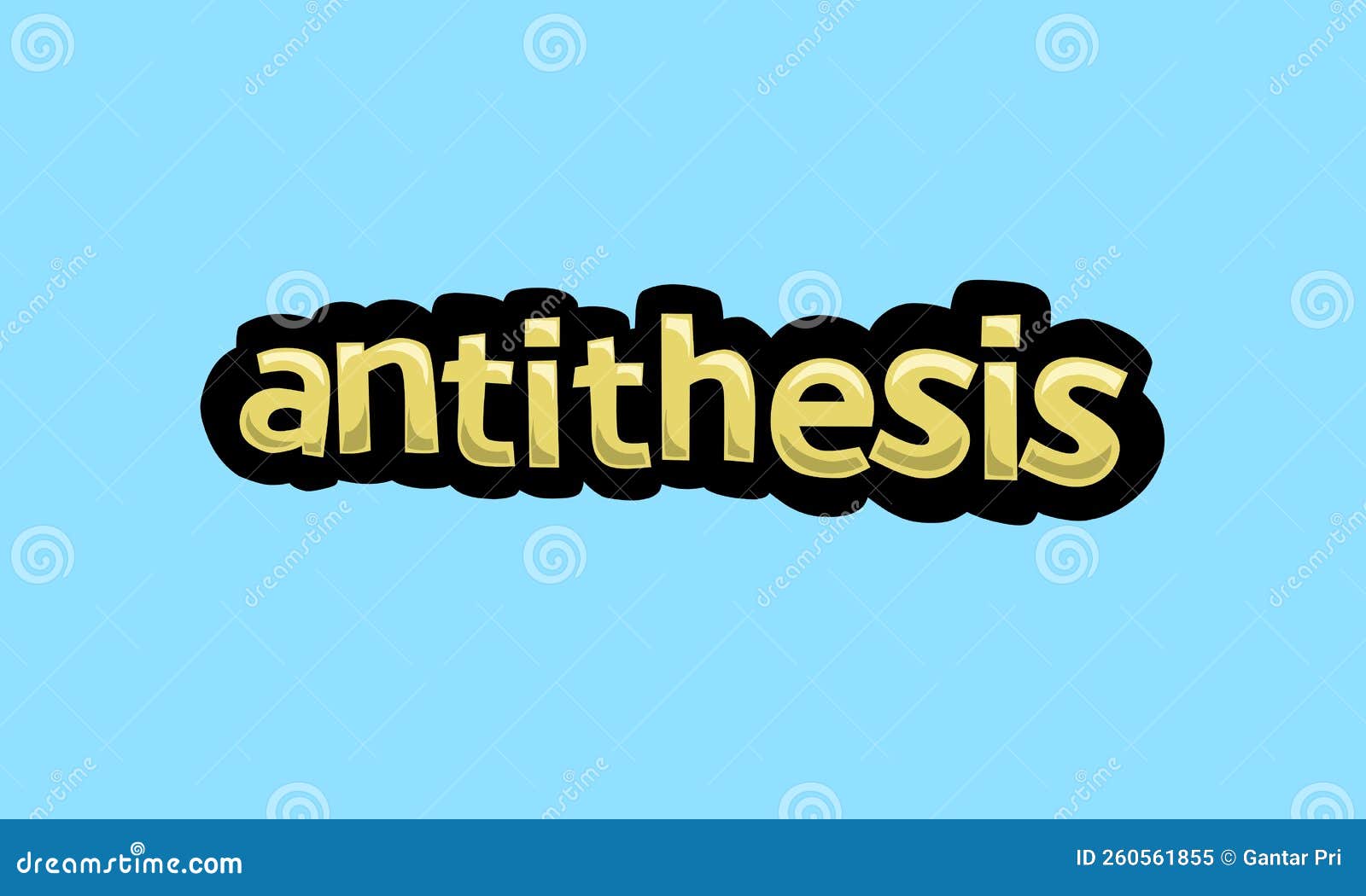 Antithesis Writing Vector Design On A Blue Background Royalty-Free ...