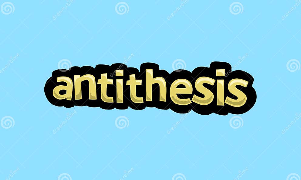 Antithesis Writing Vector Design on a Blue Background Stock ...