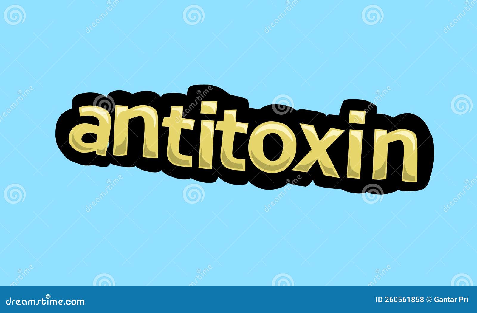 Antitoxin Writing Vector Design on a Blue Background Stock Vector ...