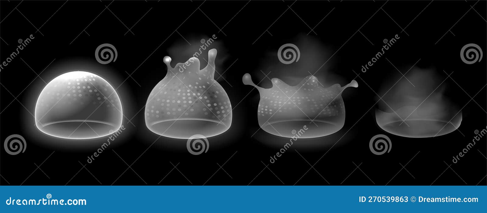 Antiviral Bubble Shields Realistic Set Stock Illustration ...