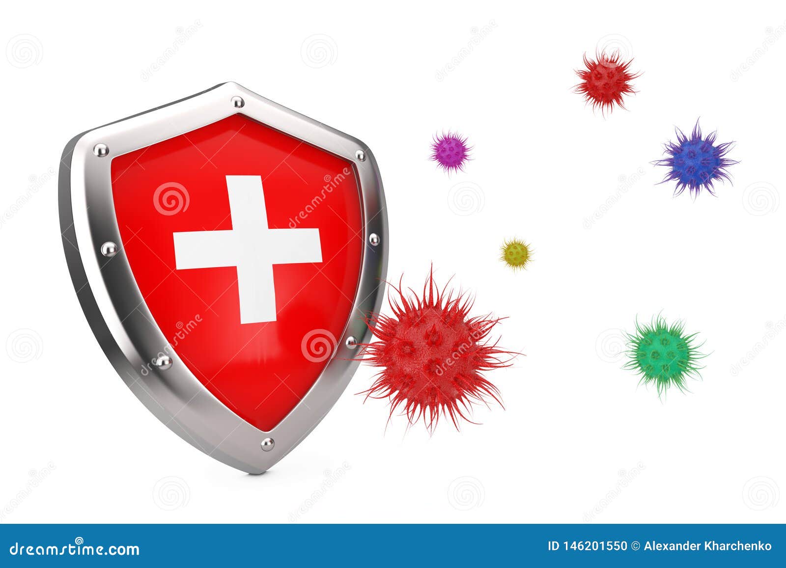 Antiviral Concept. Antibacterial or Anti Virus Shield Protected from ...