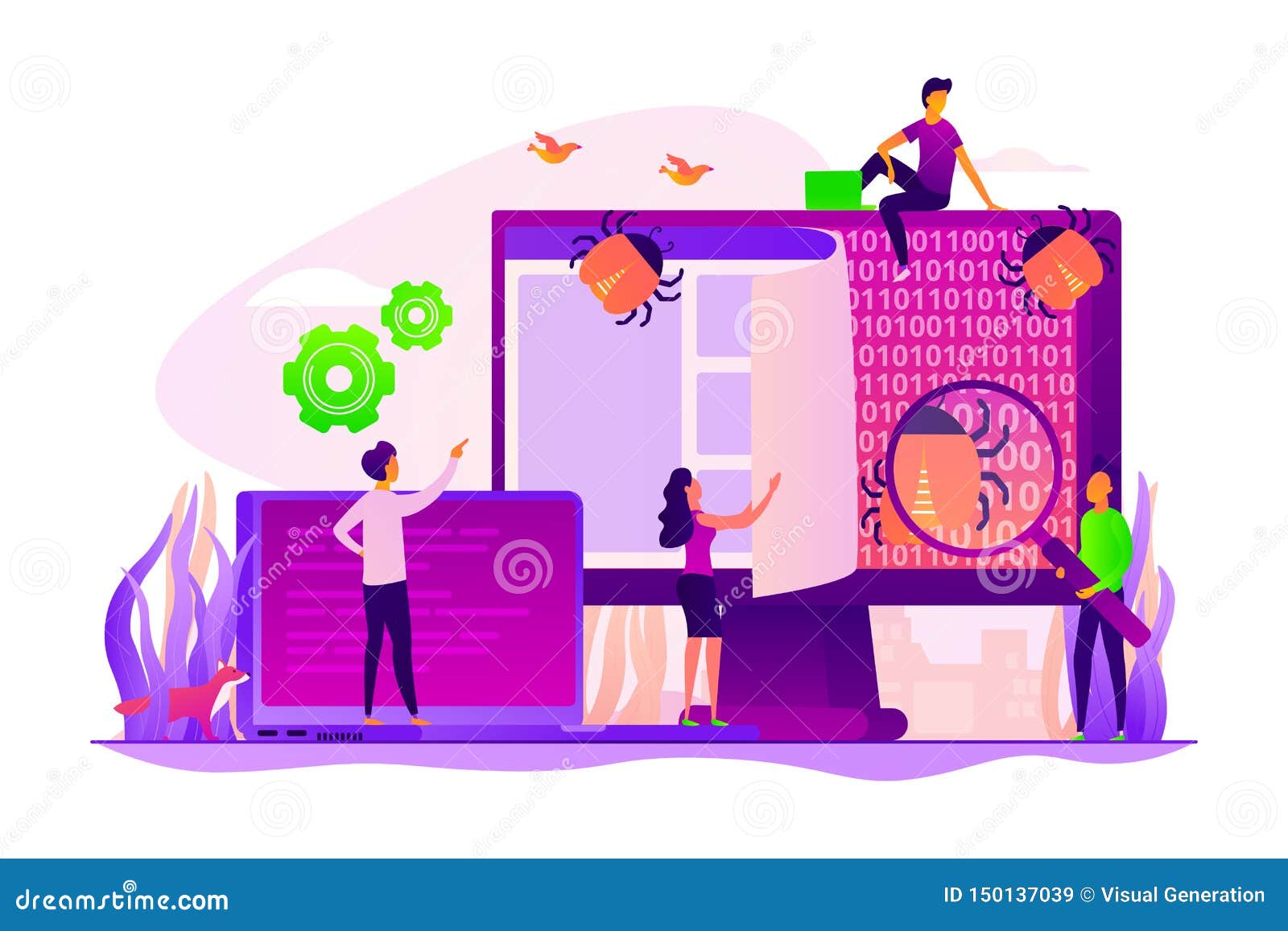 Software Testing Concept Vector Illustration Stock Vector Illustration Of Drawing Modern