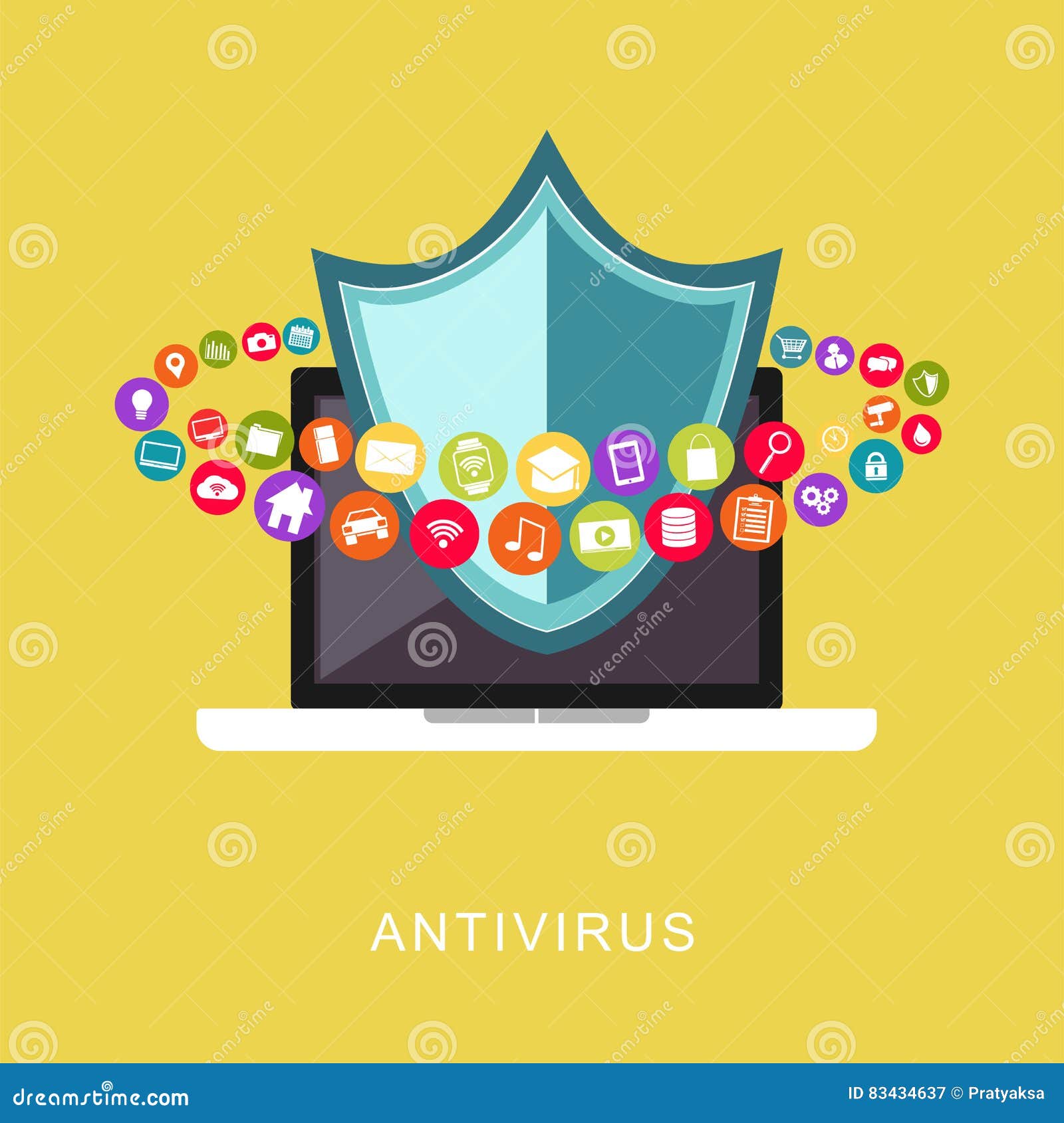 Antivirus. Data Protection. Data Security Stock Vector - Illustration ...