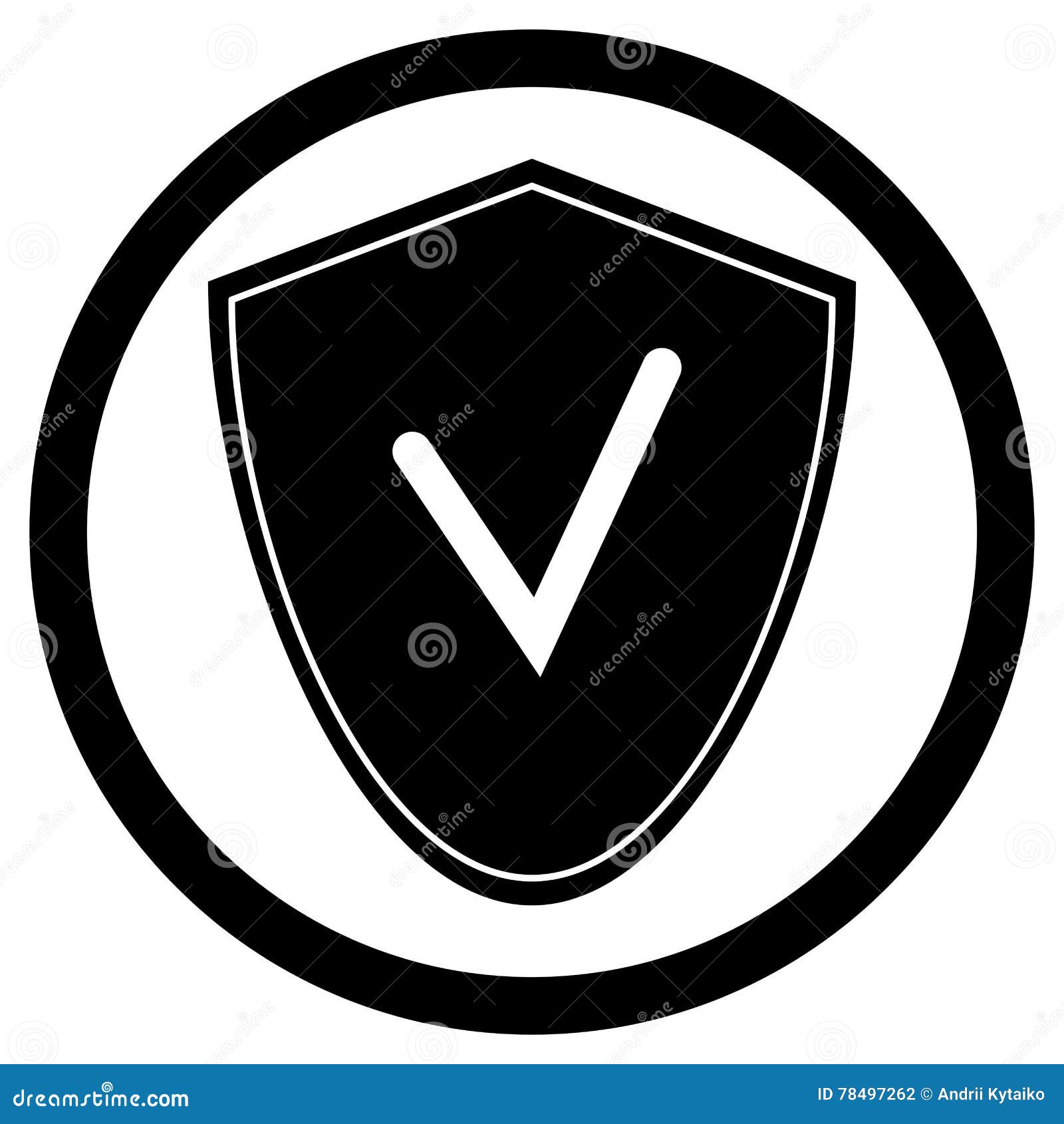 Antivirus icon shield stock vector. Illustration of protection - 78497262