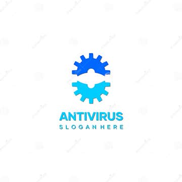 Antivirus Logo Design Security, Digital Virus Logo, Microorganism ...