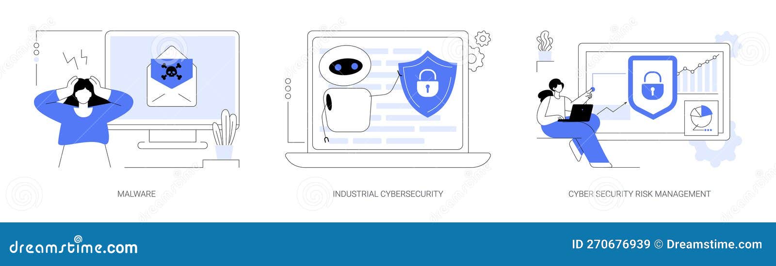 Antivirus Security and Protection Abstract Concept Vector Illustrations. Stock Vector ...