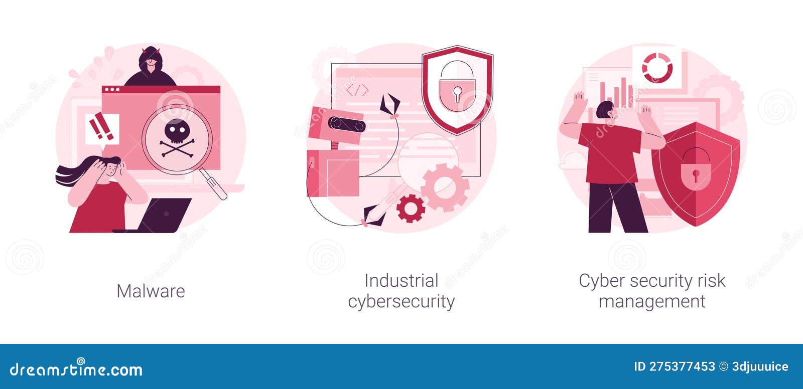 Antivirus Security and Protection Abstract Concept Vector Illustrations. Stock Vector ...