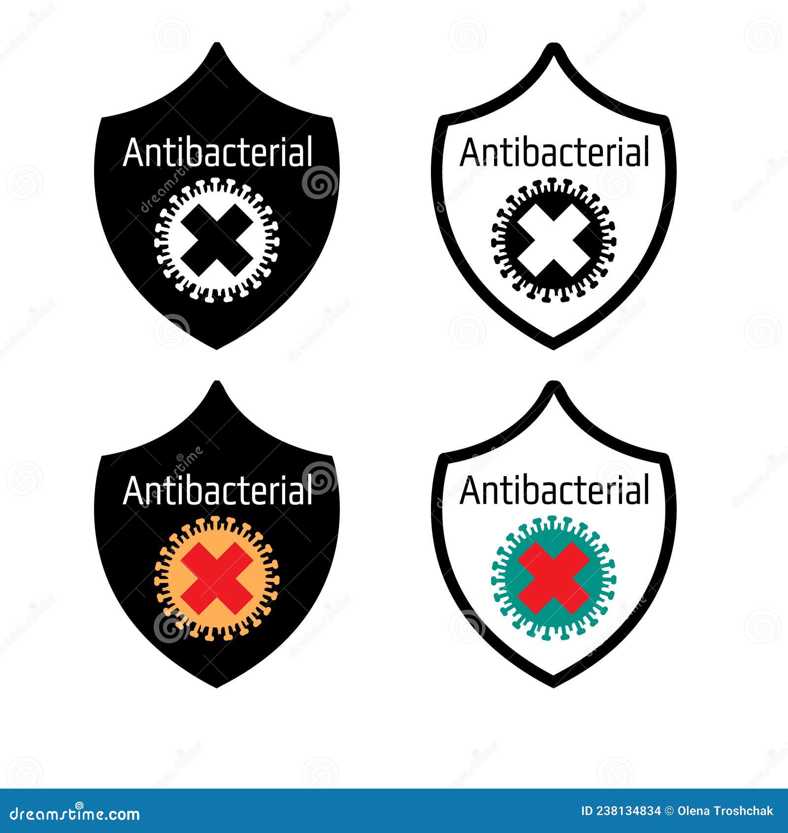 Antivirus Shield Sign Vector Illustration on a White Background Stock ...