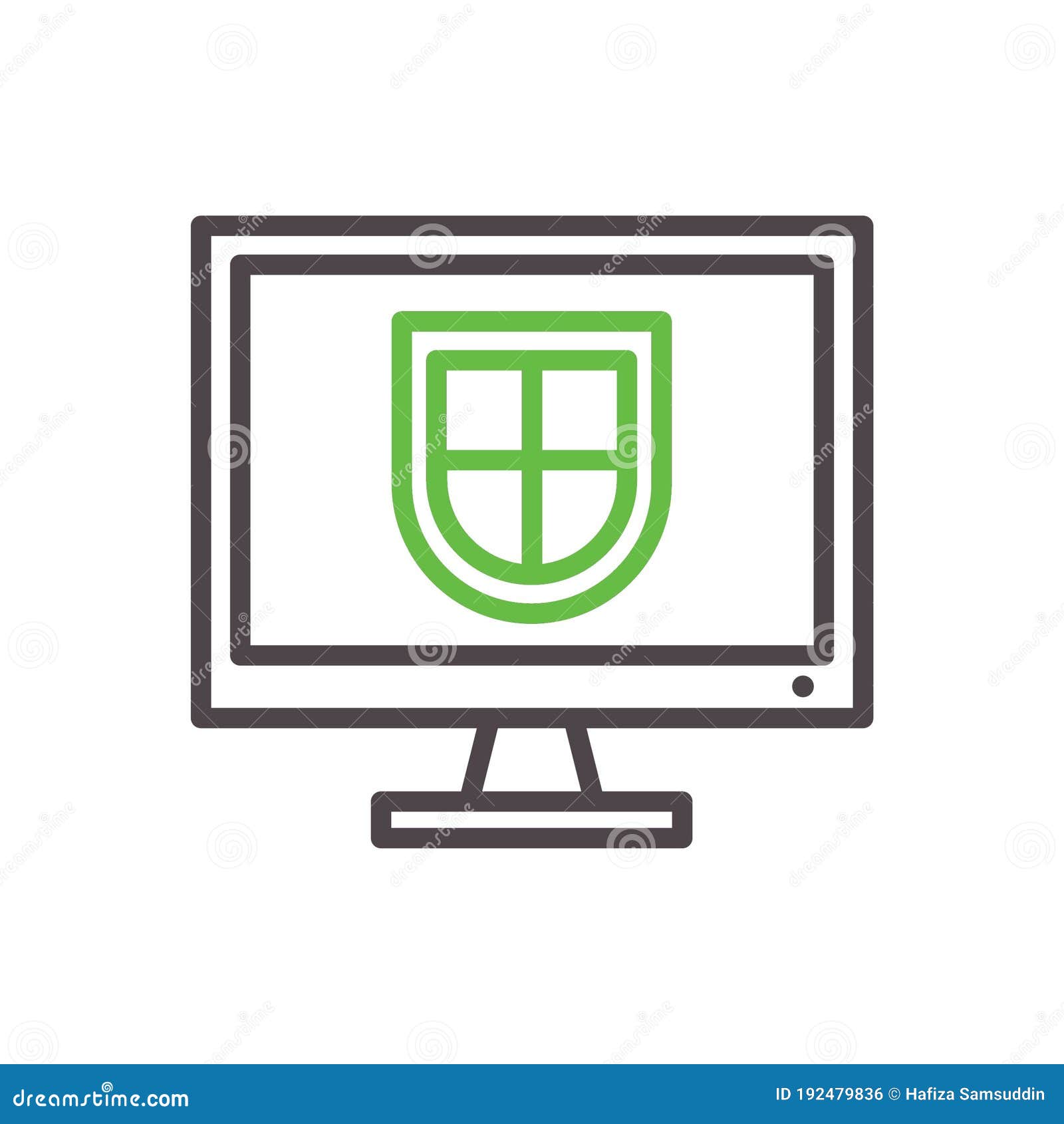 Antivirus Software Concept. Vector Illustration Decorative Design Stock ...