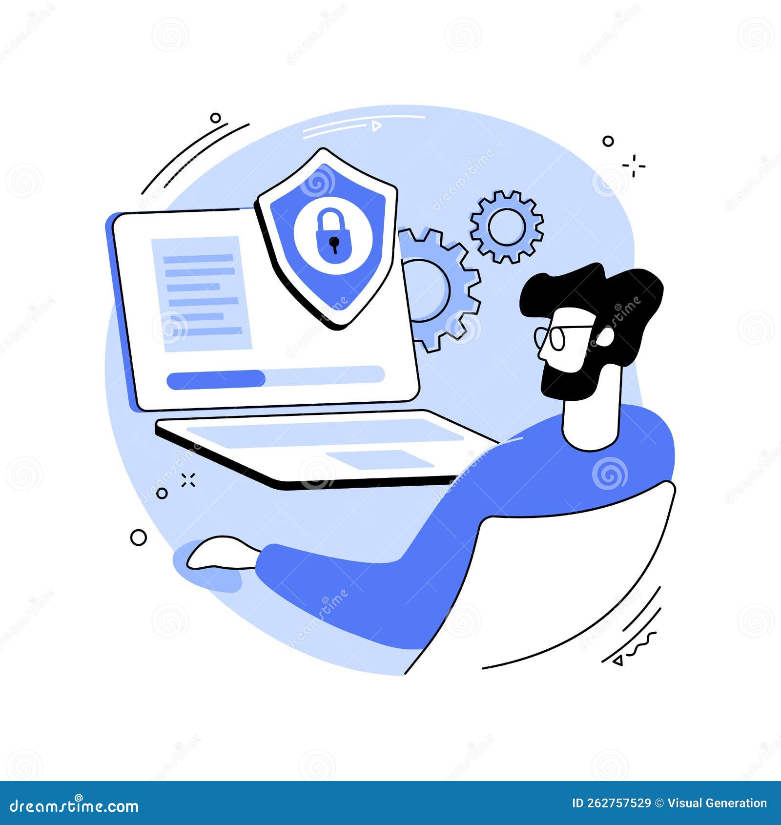 Antivirus Software Isolated Cartoon Vector Illustrations. Stock Vector ...