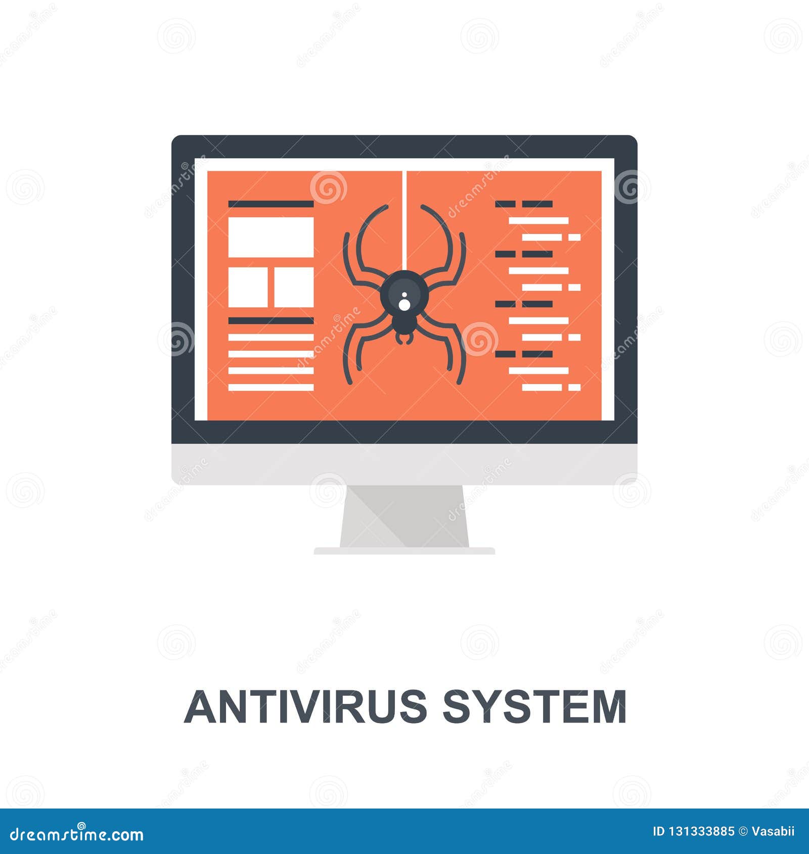 Antivirus System Icon Concept Stock Vector - Illustration of icon ...