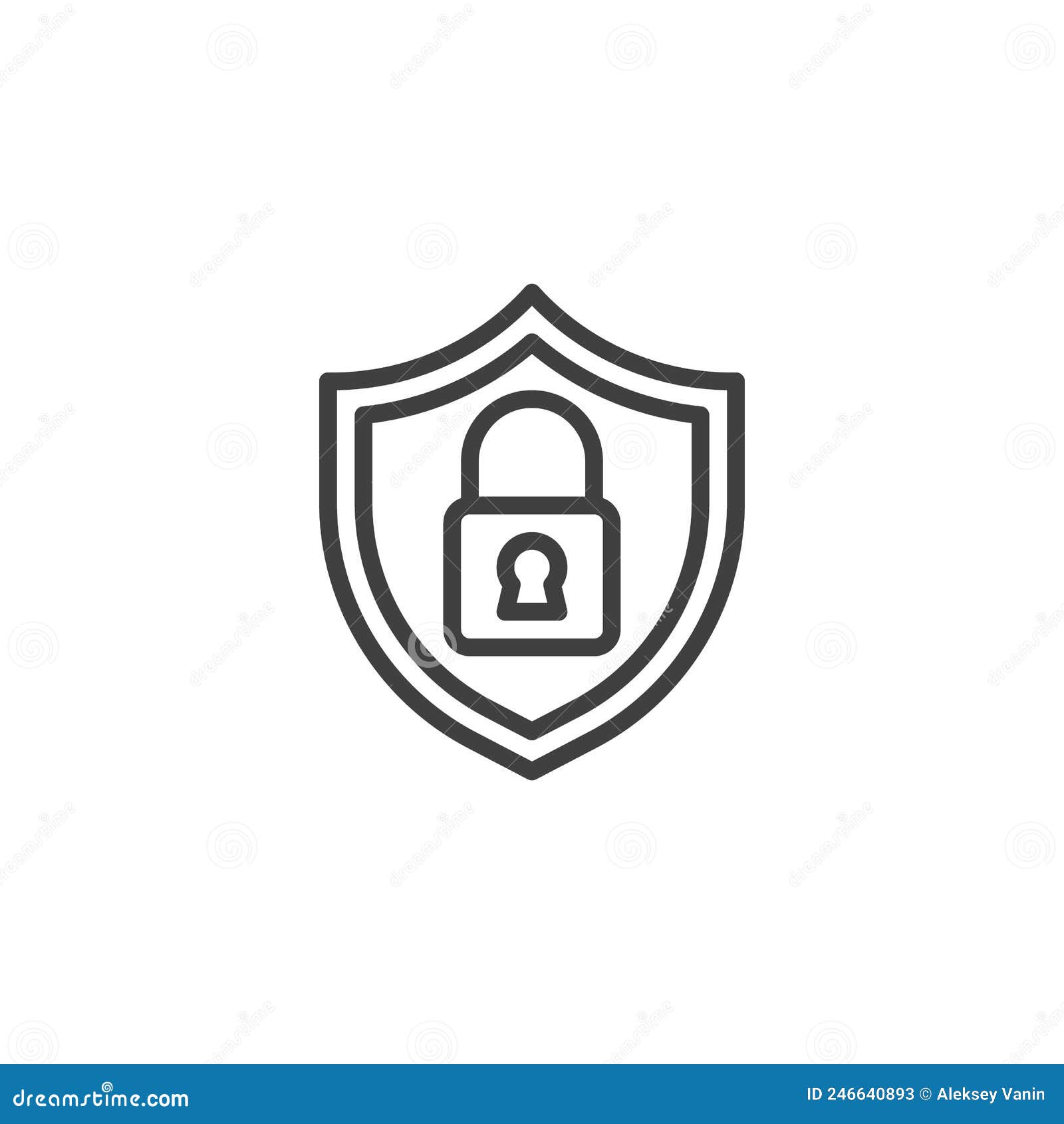 Antivirus System Protection Line Icon Stock Vector - Illustration of ...