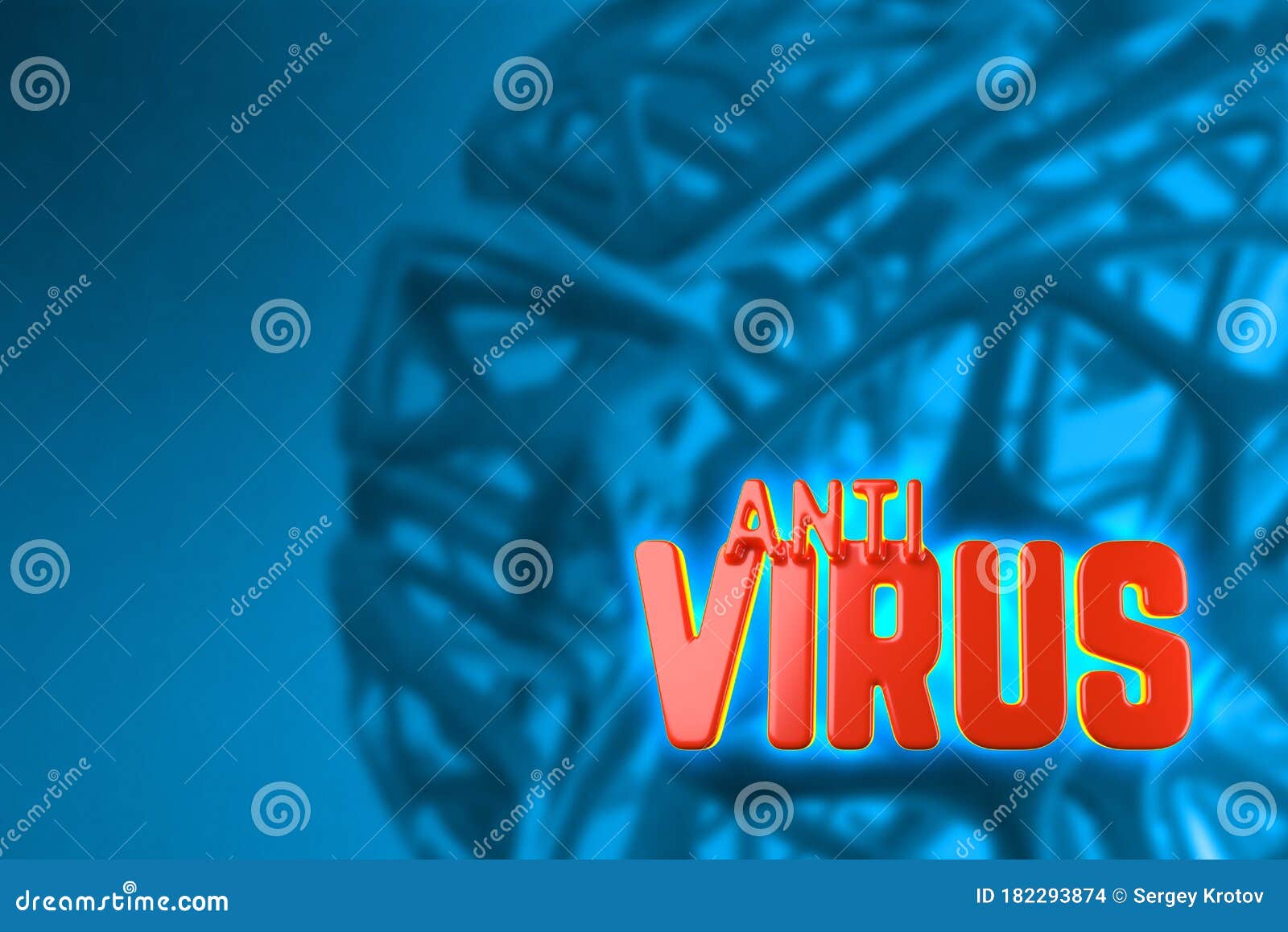 Antivirus Text about Coronavirus COVID-19. Made by Red Plastic Over ...