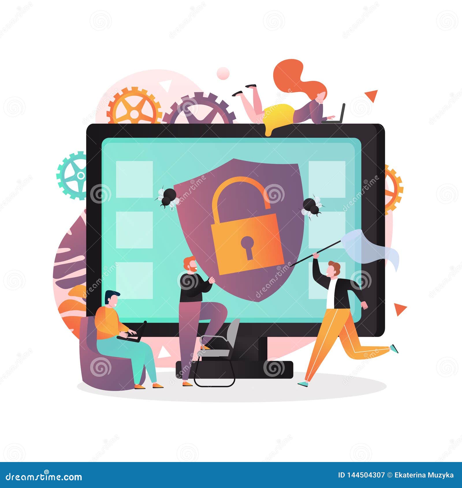 Antivirus Vector Concept for Web Banner, Website Page Stock Vector ...