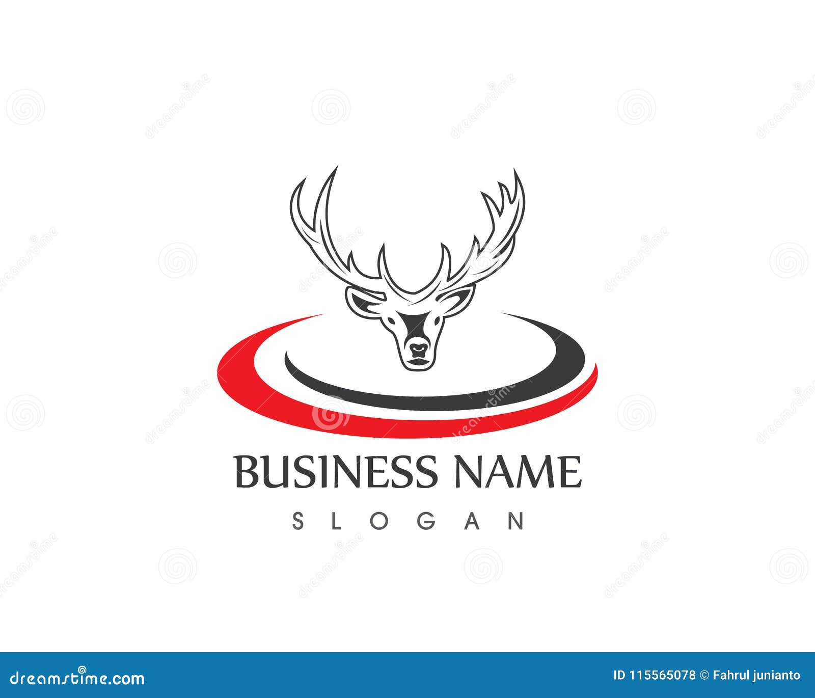 Antler Logo Design Template Stock Vector - Illustration of buck ...