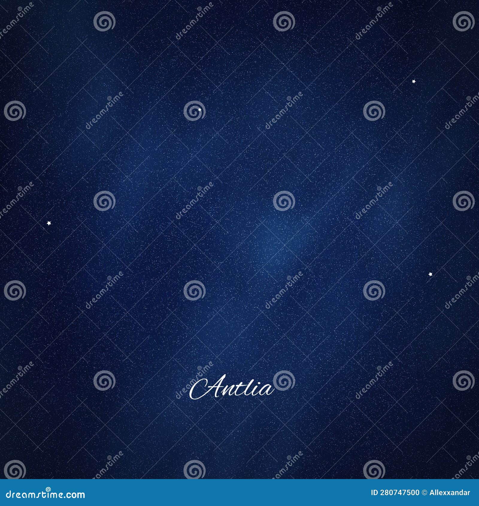 Antlia Constellation, Cluster of Stars, Pump Constellation Stock Photo ...