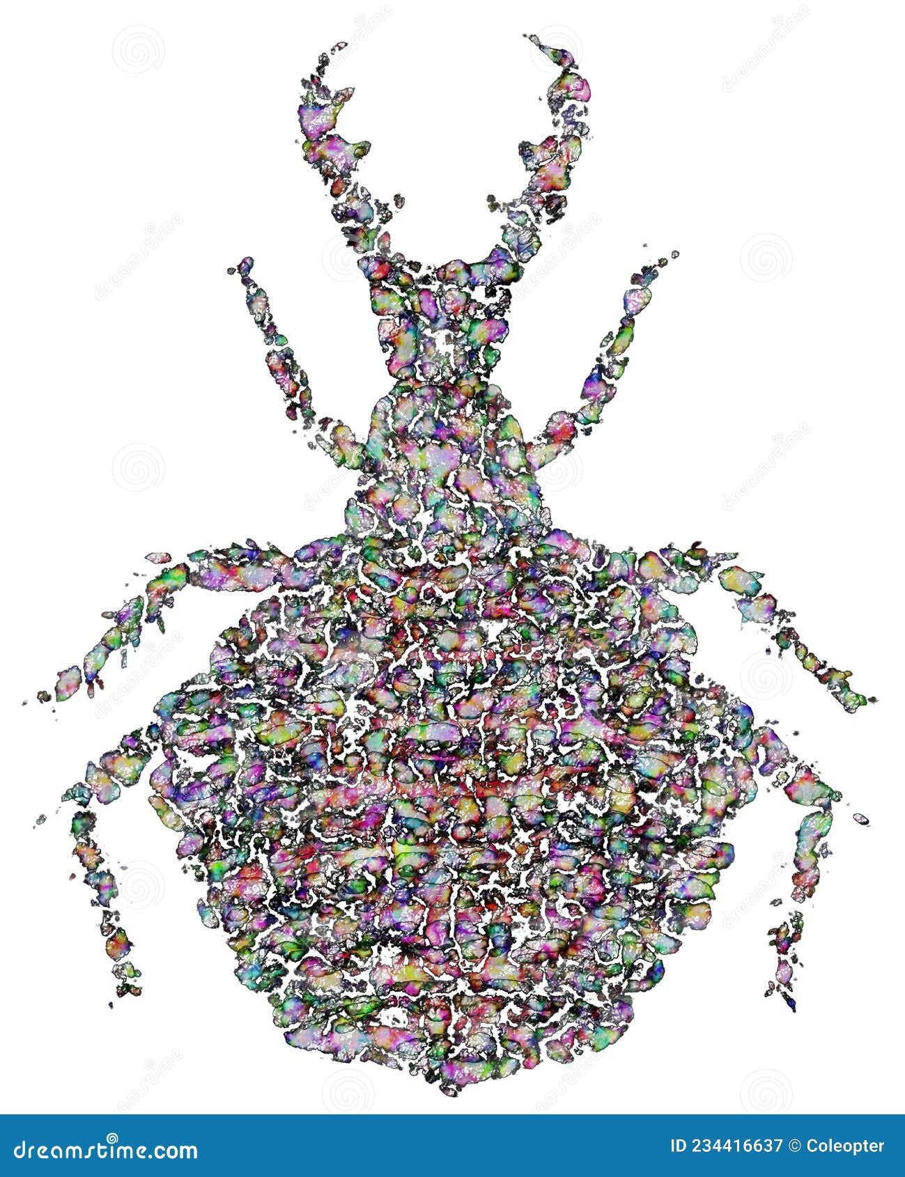 Antlion Larva Isolated Insect Nature Stock Illustration - Illustration ...