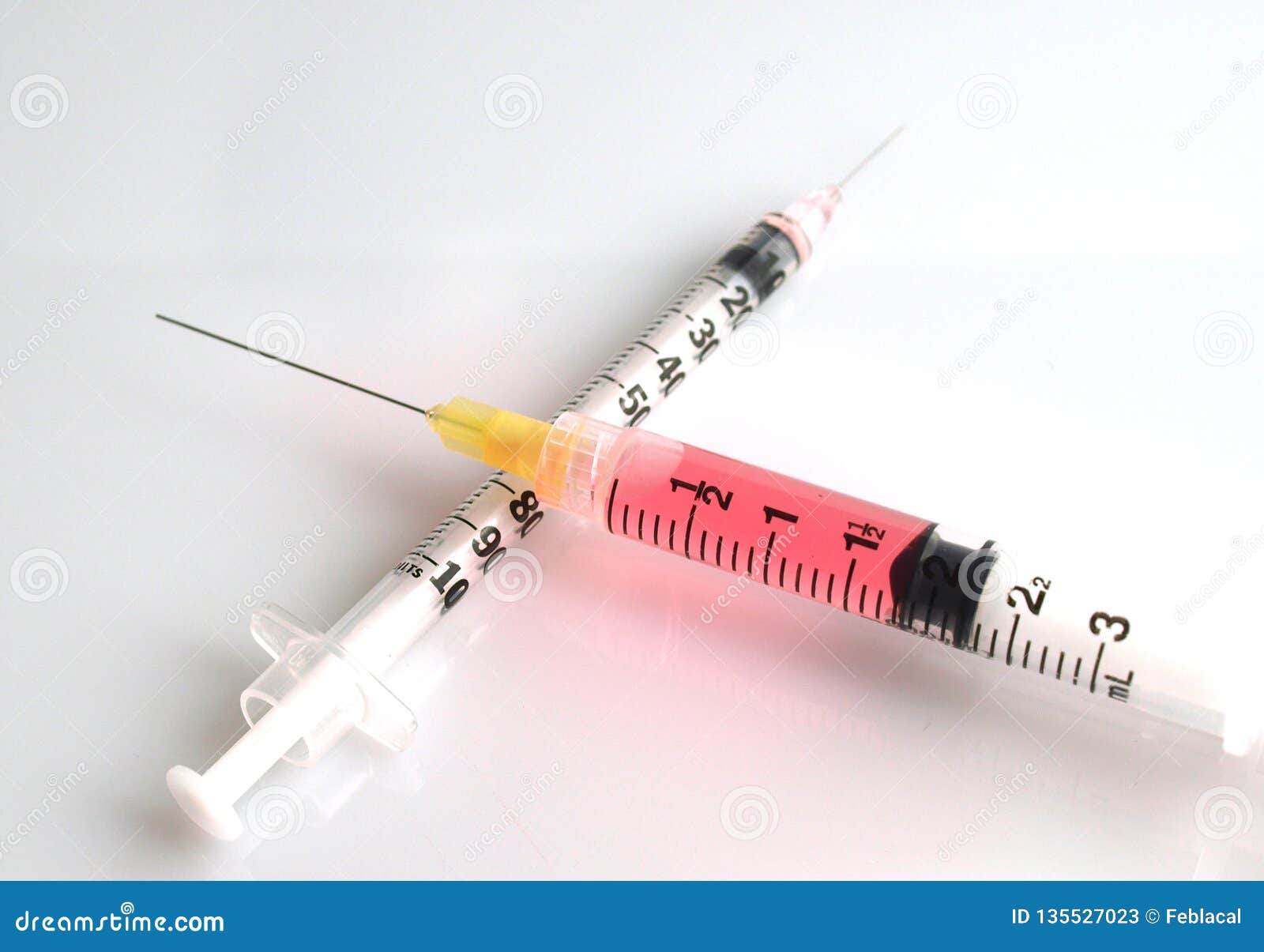 Syringes Loaded With Medication Next To Medicine Vials Prepared In ...