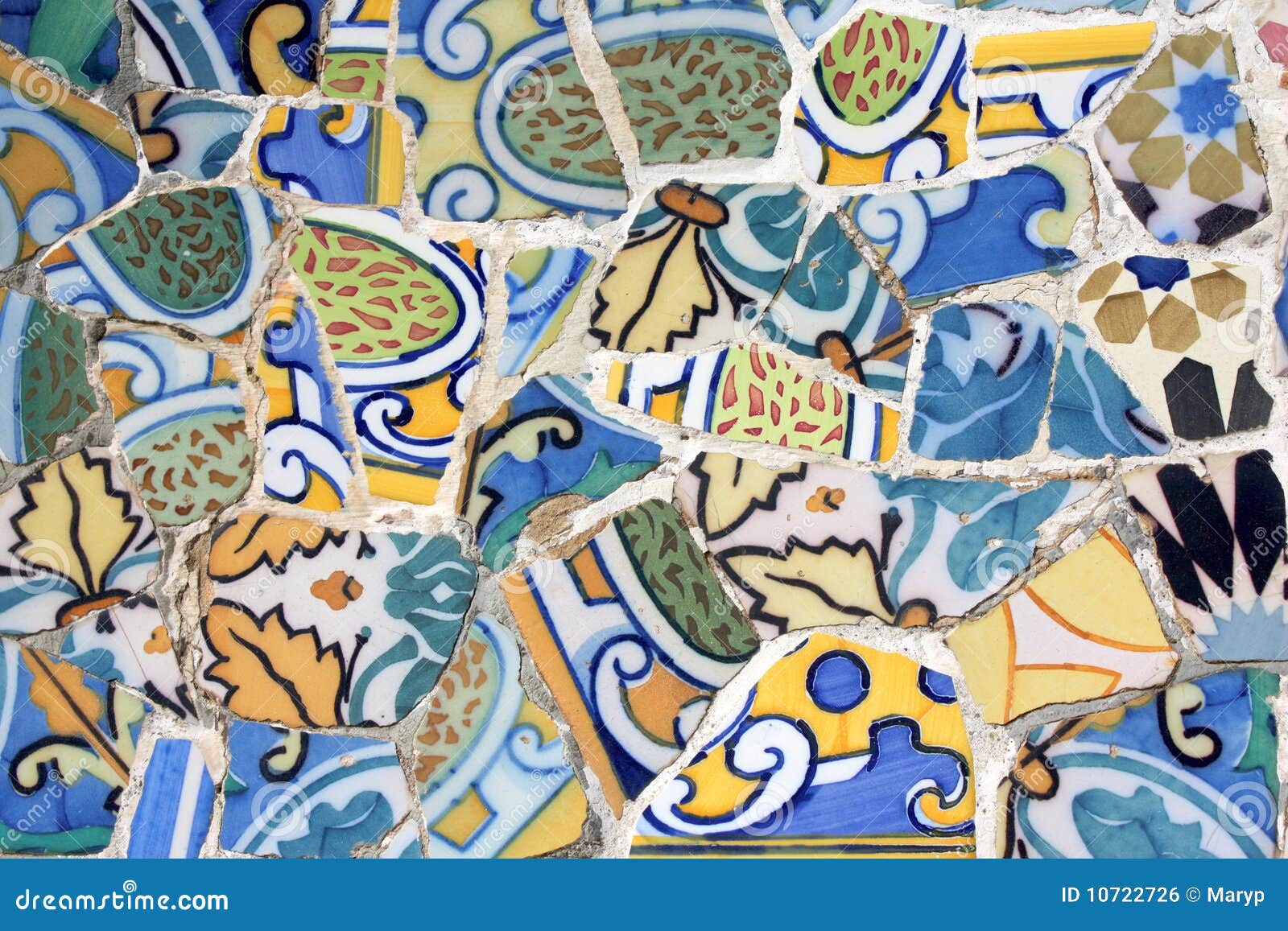 Antoni Gaudi Work from Park Guell in Barcelona Stock Photo - Image of ...