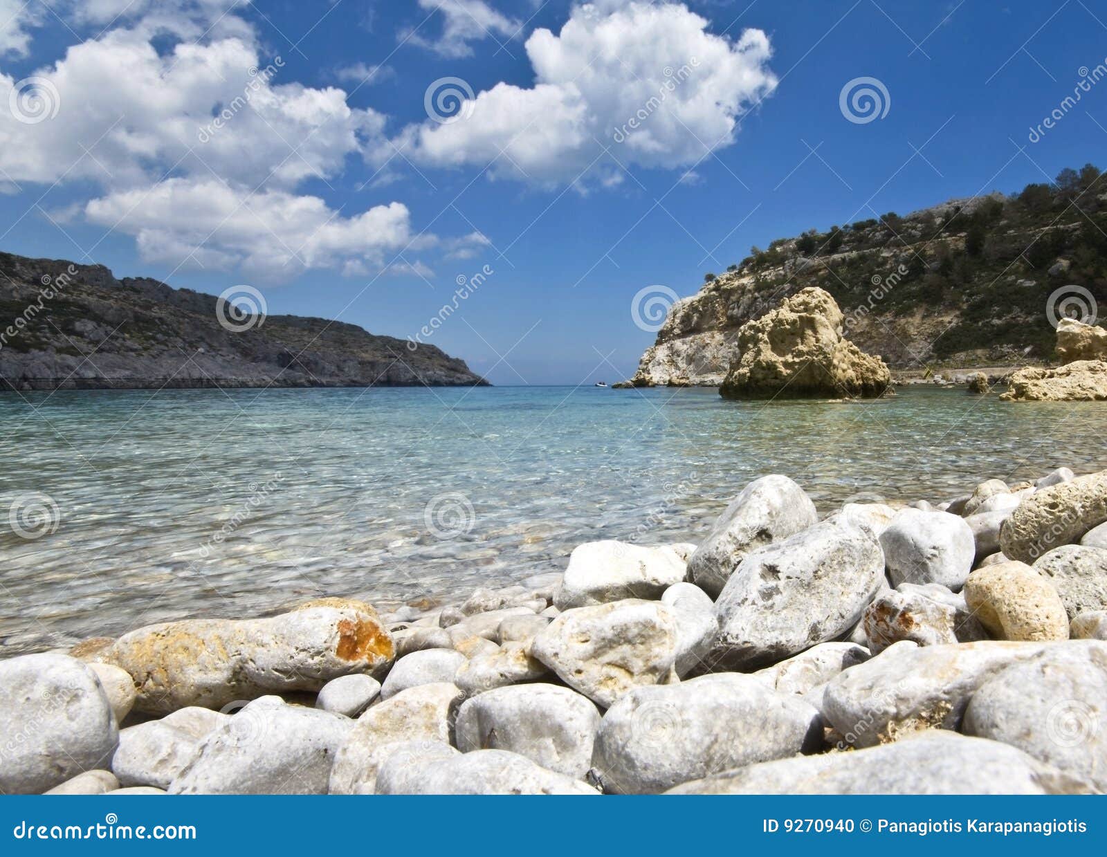 Antoni Queen Beach at Rodos Island Stock Photo - Image of floral ...