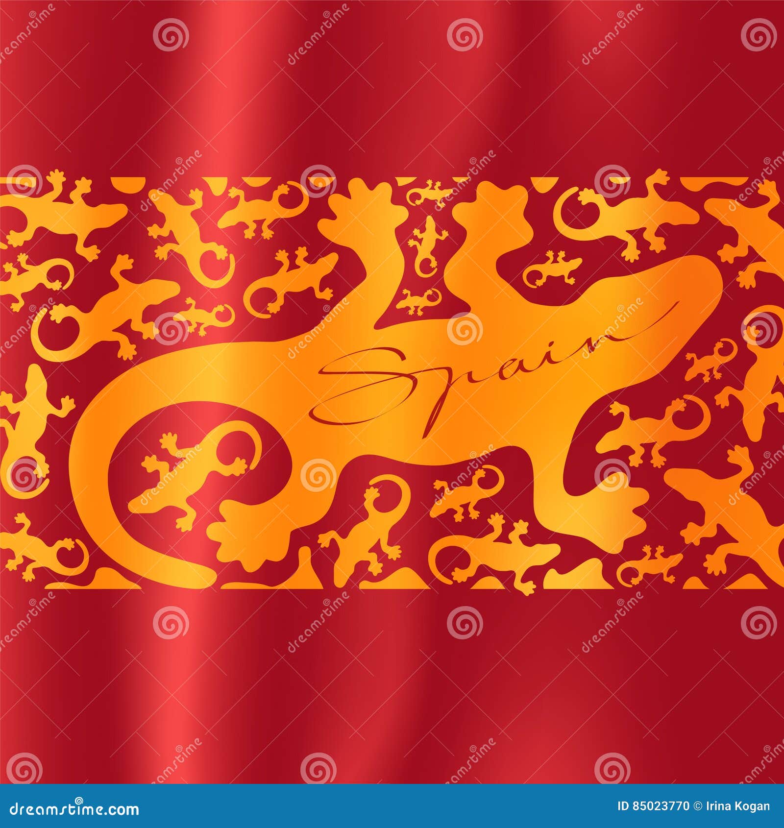 Antonio Gaudi-hagedis, Gekko Vectorillustratie Vector Illustratie ...