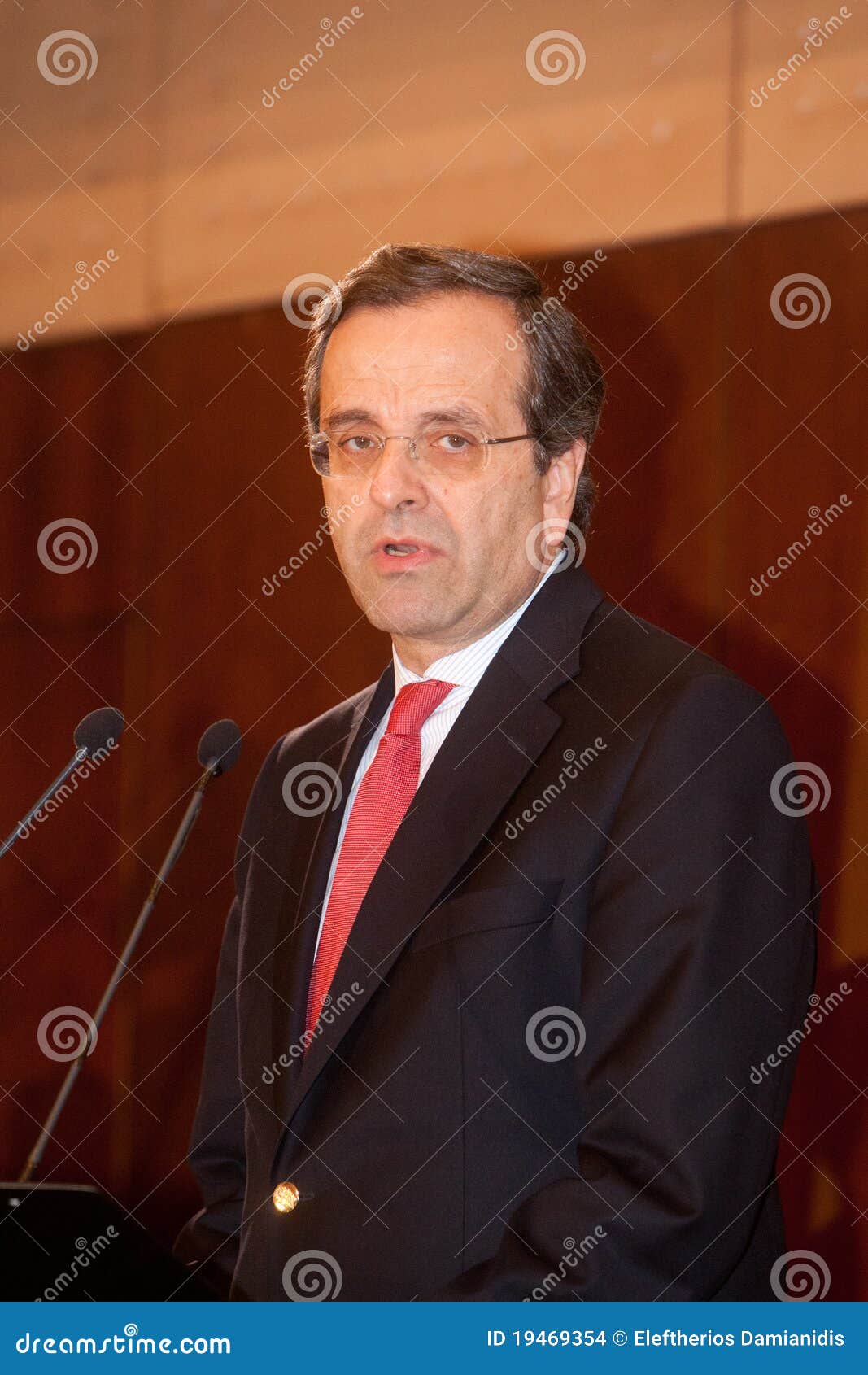 Antonis Samaras editorial stock image. Image of speech - 19469354