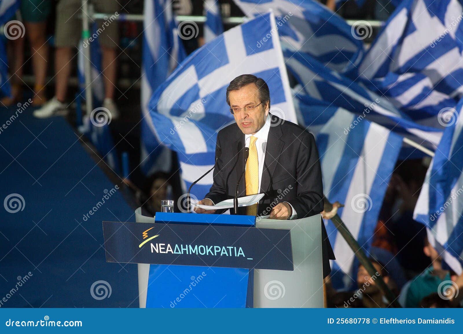 Antonis Samaras Greek Primeminister Editorial Stock Photo - Image of ...