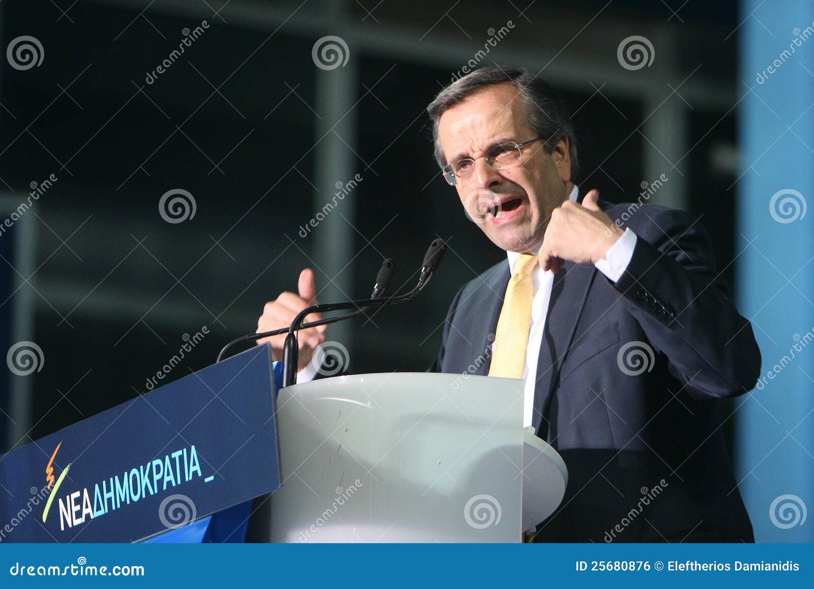 Antonis Samaras Greek Primeminister Editorial Photo - Image of person ...