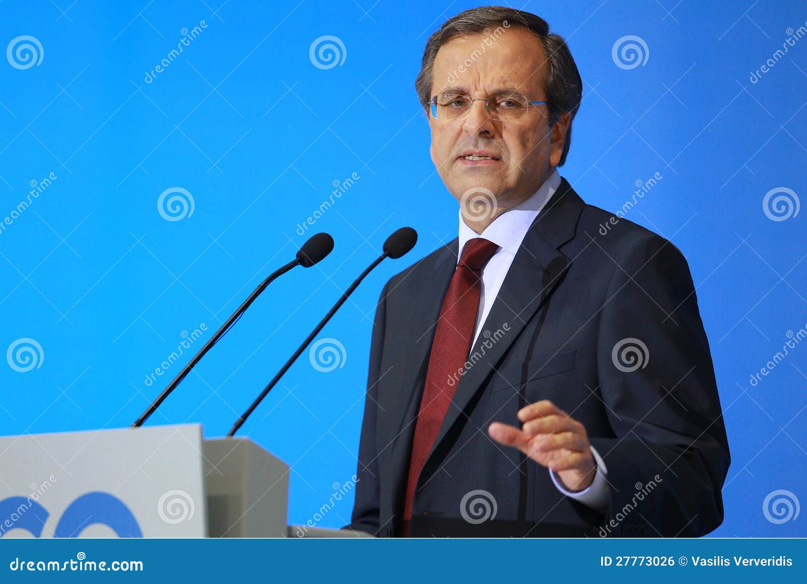 Antonis Samaras in Thessaloniki Editorial Photo - Image of head ...