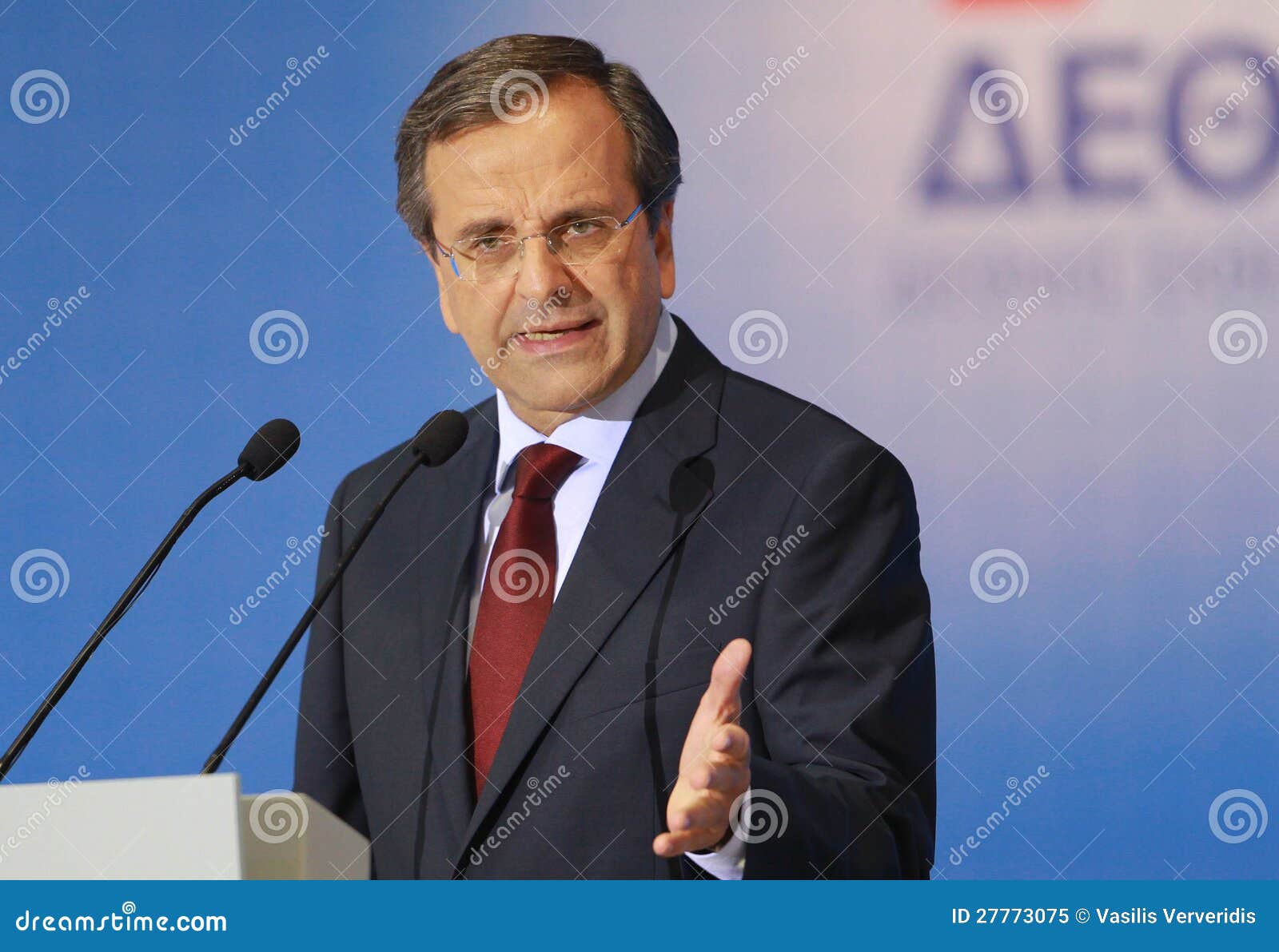 Antonis Samaras in Thessaloniki Editorial Image - Image of leader ...