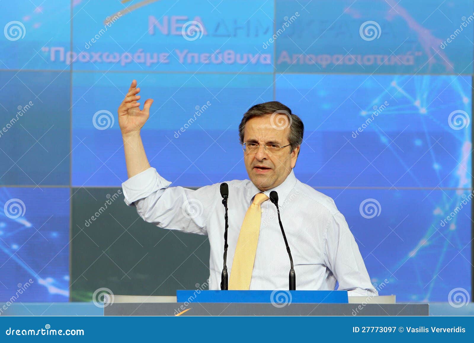 Antonis Samaras in Thessaloniki Editorial Photography - Image of ...