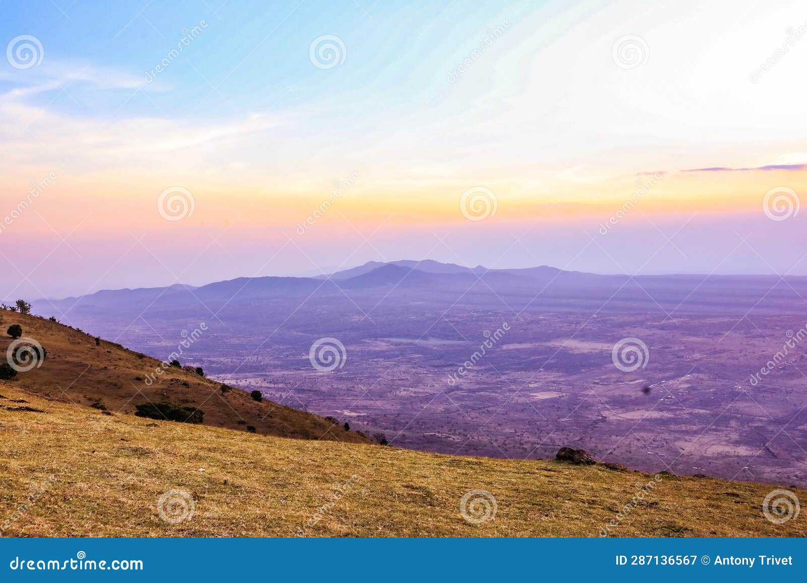 Sunset Sunrise Kenyan Landscape Ngong Hills Forest Recreational Picnic ...