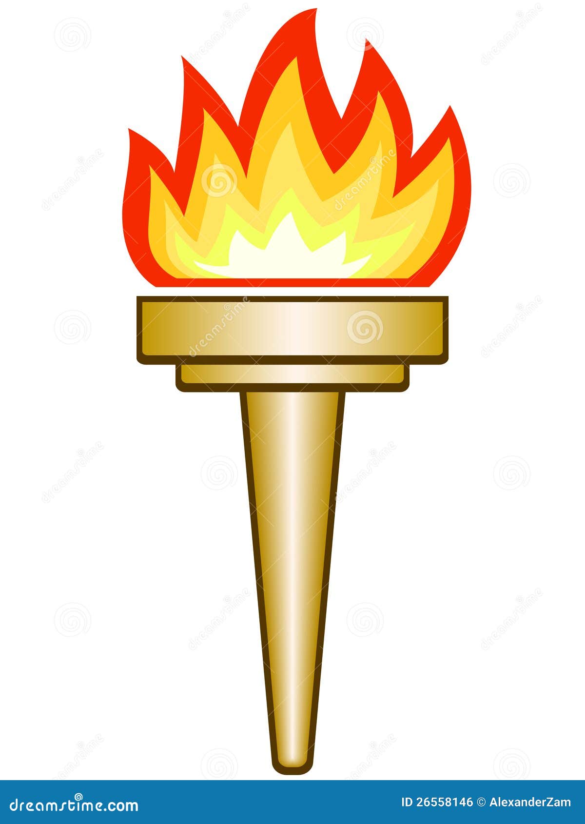 Antorcha ilustración del vector. Ilustración de flama - 26558146