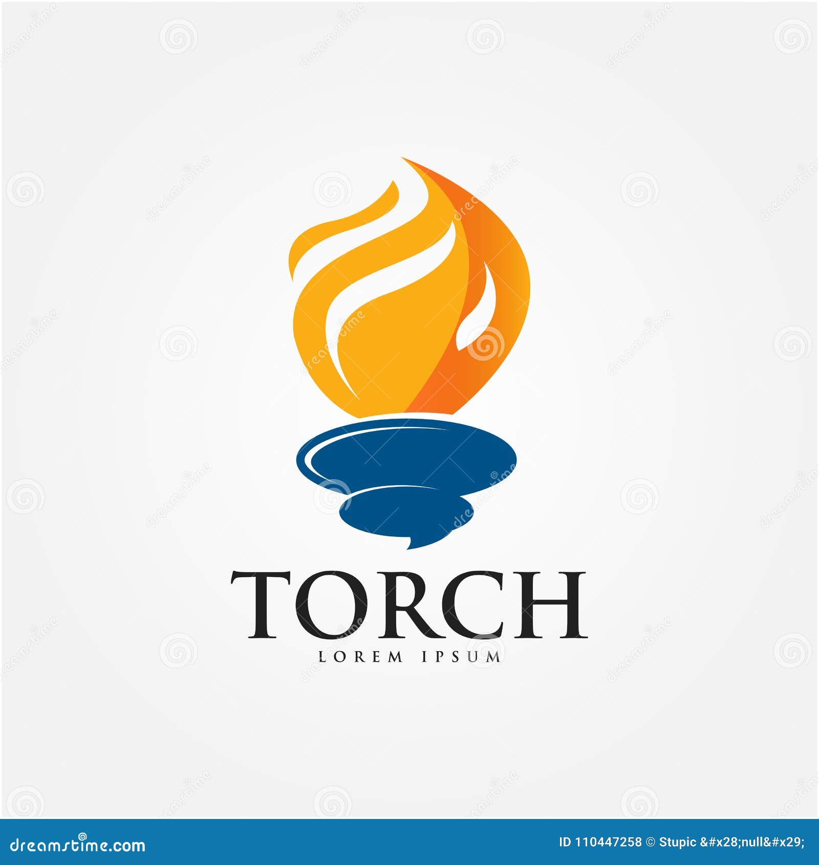 Antorcha Logo Vector Art Logo Stock de ilustración - Ilustración de ...