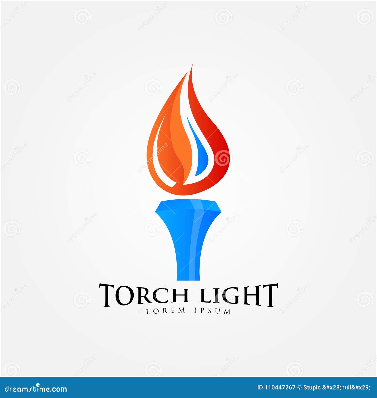 Antorcha Logo Vector Art Logo Stock de ilustración - Ilustración de ...