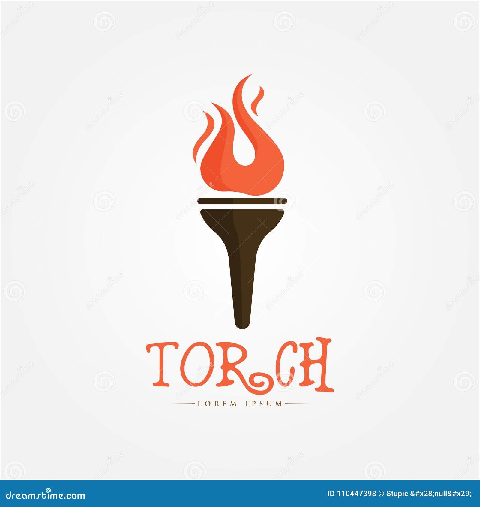 Antorcha Logo Vector Art Logo Stock de ilustración - Ilustración de ...