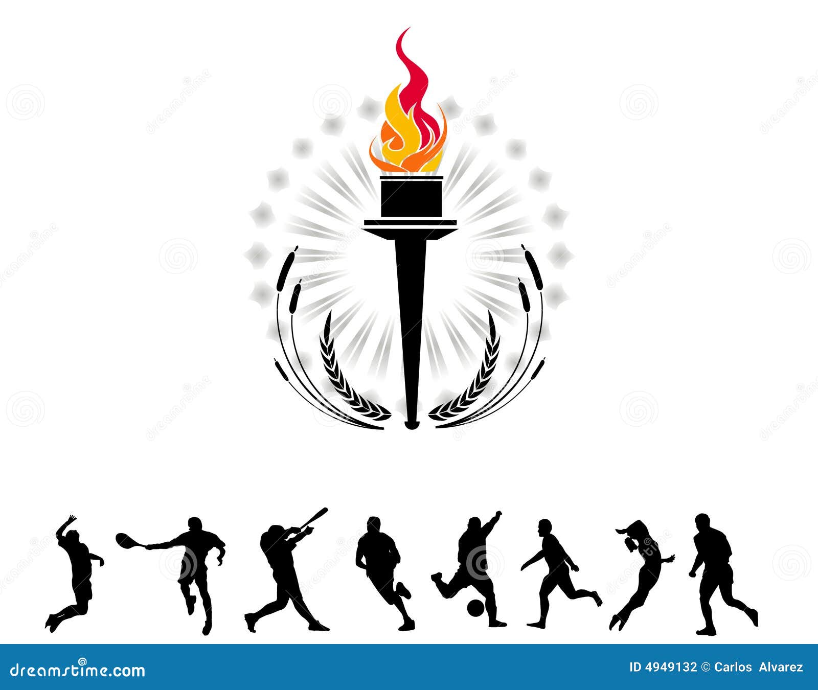 Antorcha Olímpica Fotografía de archivo - Imagen: 4949132