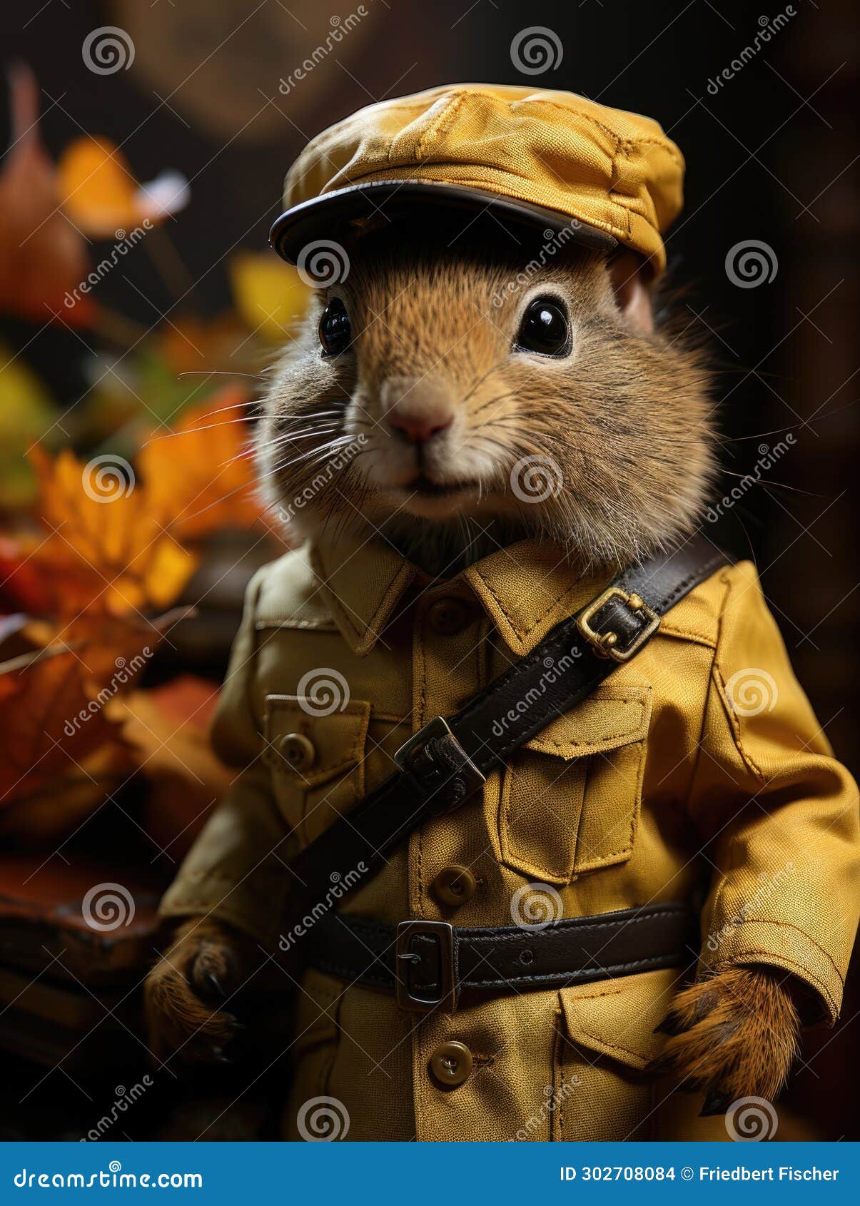 Antropomorphic Squirrel Dressed in a Military Uniform Stock Photo ...