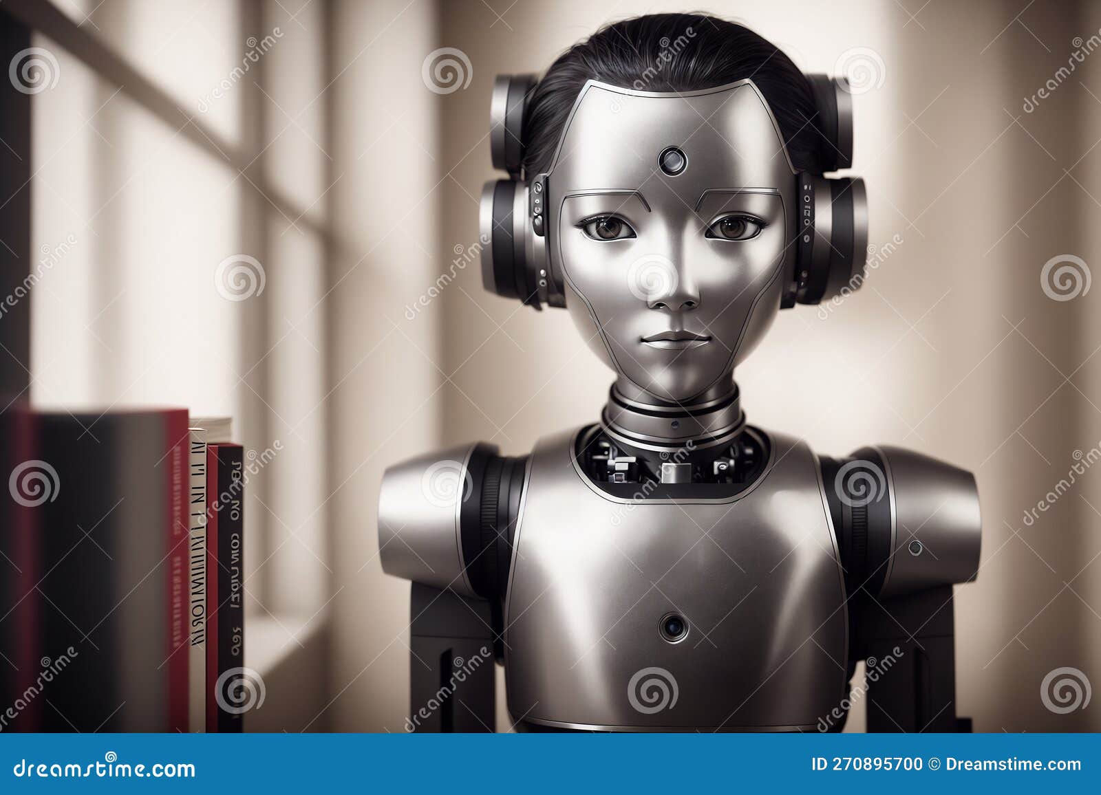 An Antropomothic Robot Android Reading a Book, Concept of Machine ... An Antropomothic Robot Android Reading a Book, Concept of Machine ...