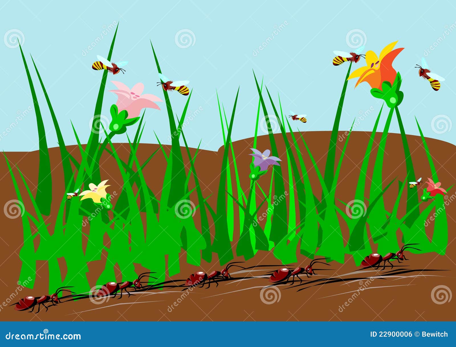 Ants & Bees Insects stock vector. Illustration of vector - 22900006